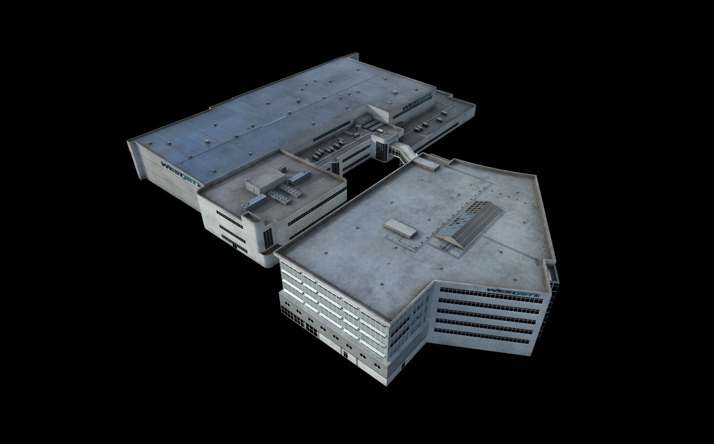 ArtStation - 3D building for an airplane simulator