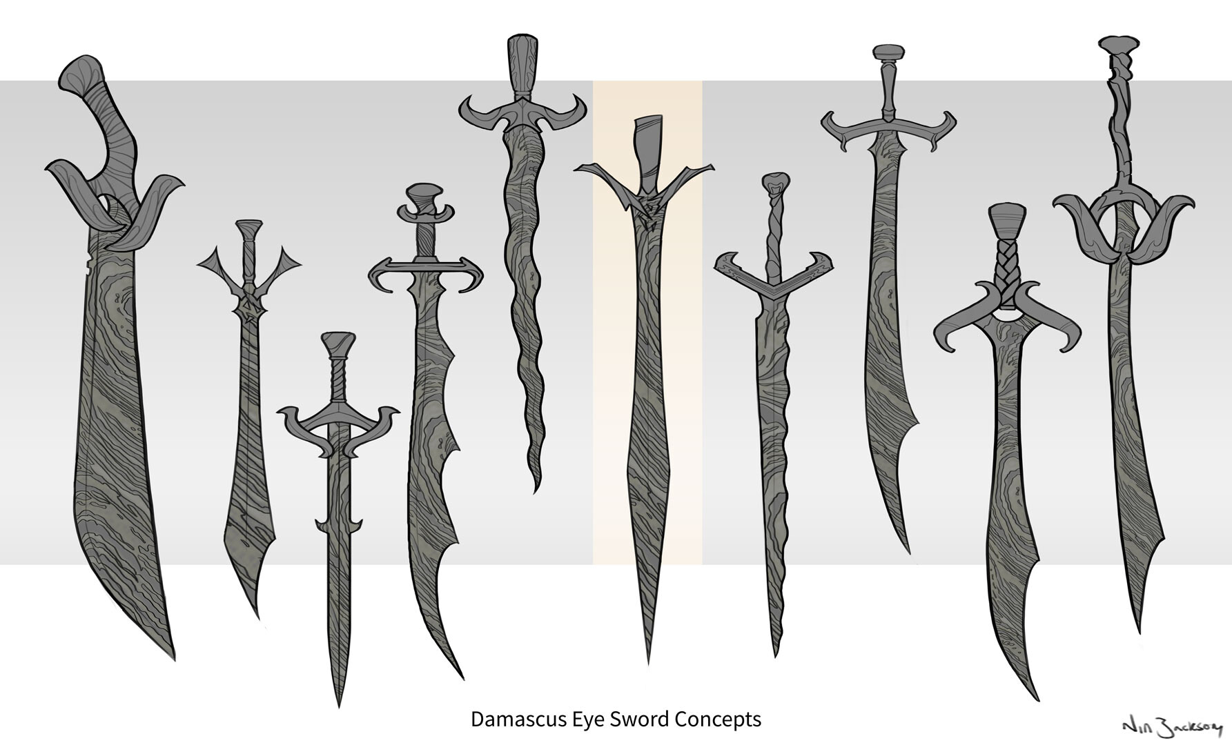 Nin Jackson - Damascus Eye Sword