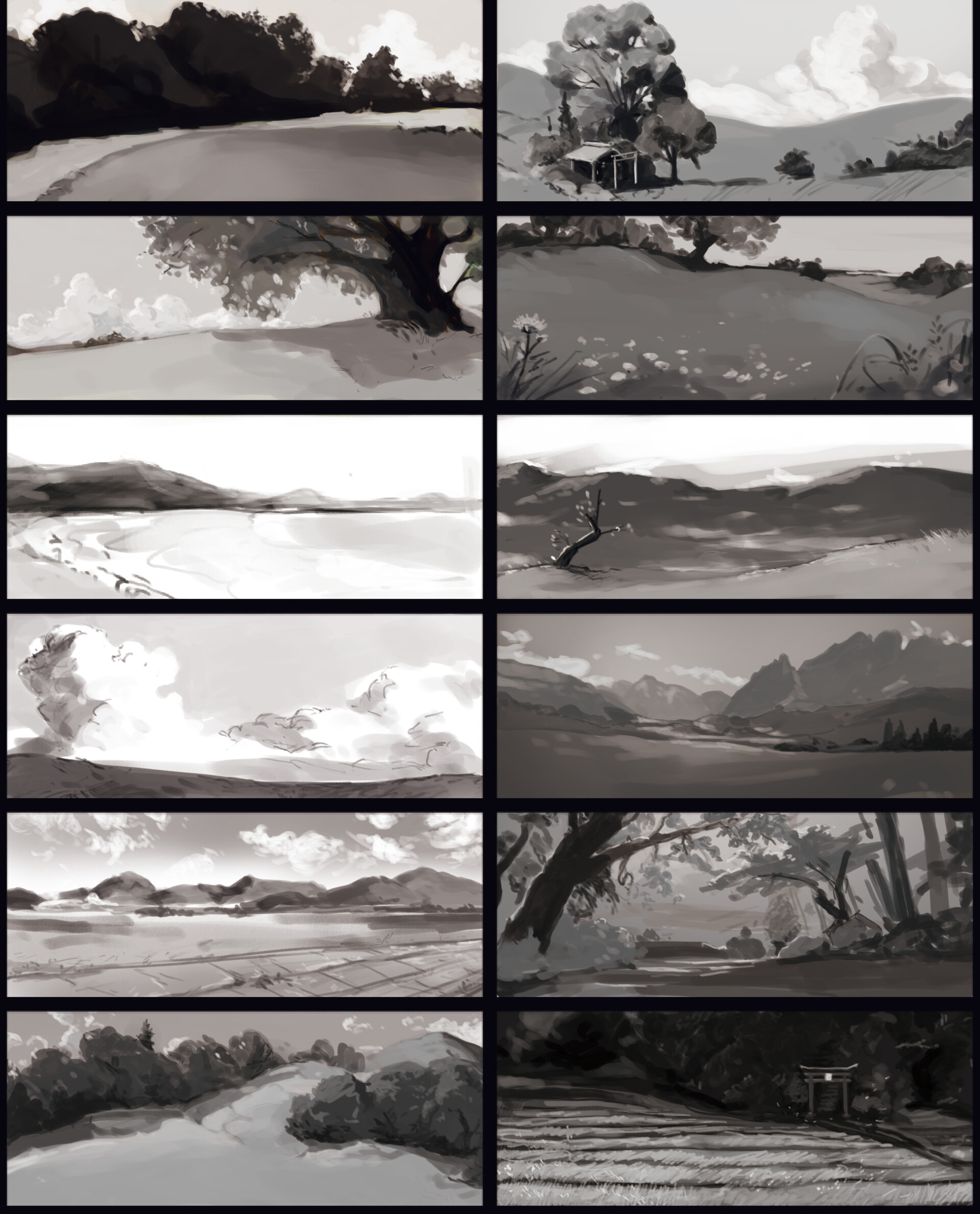 ArtStation - landscape study
