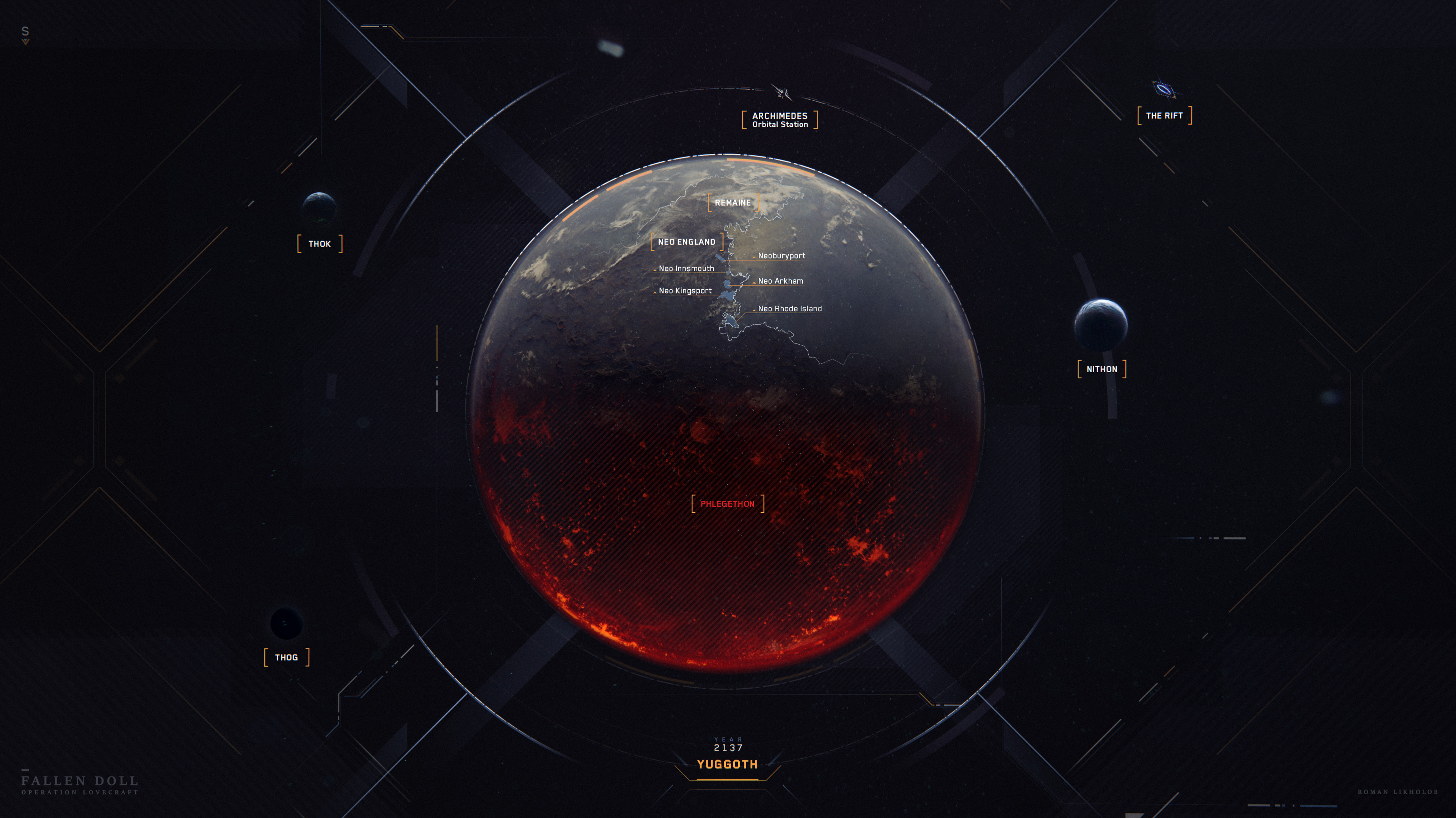 Roman Likholob Art - Yuggoth moons