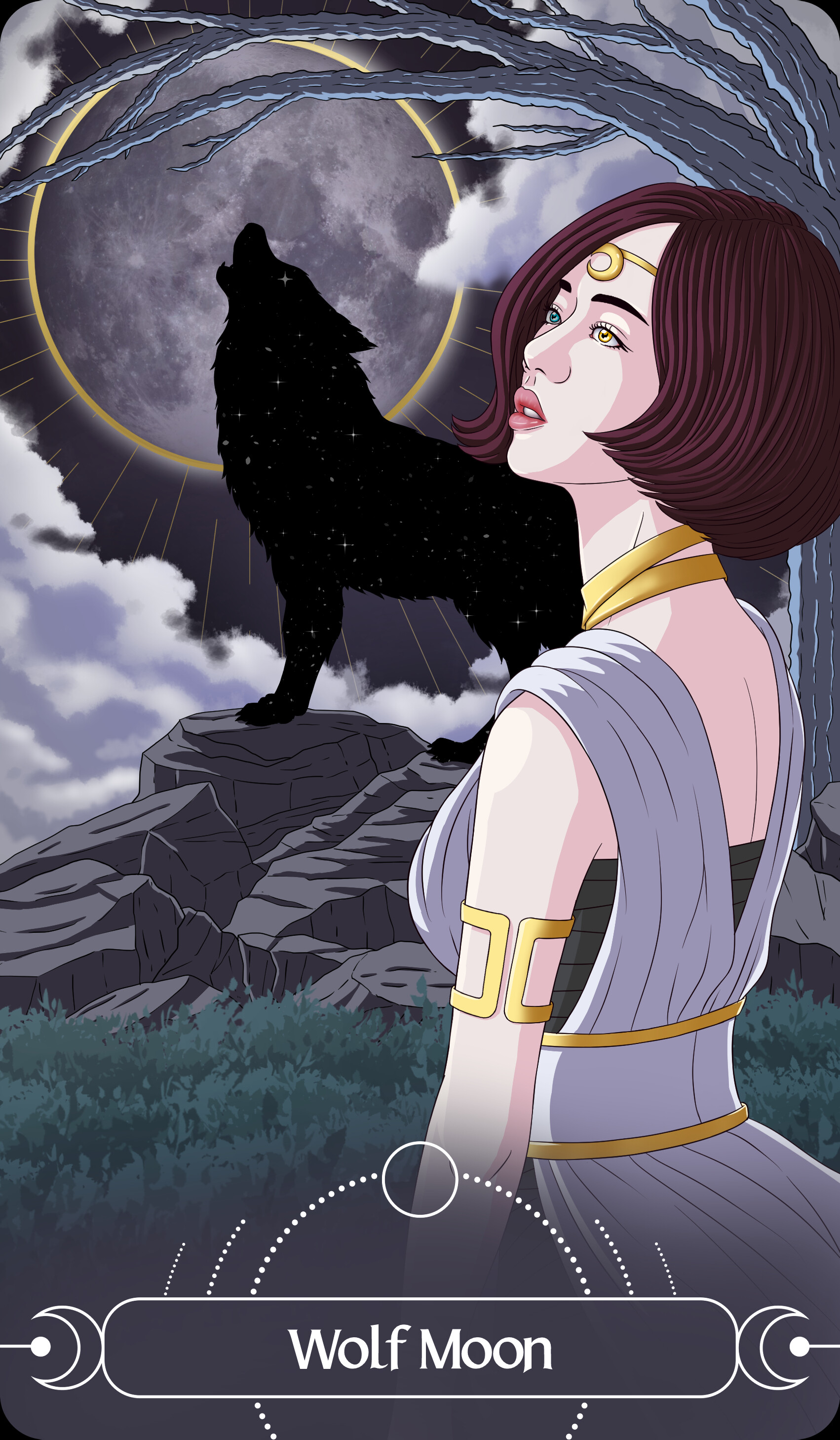 ArtStation - Into The Orbit Of The Moon Oracle / Wolf Moon