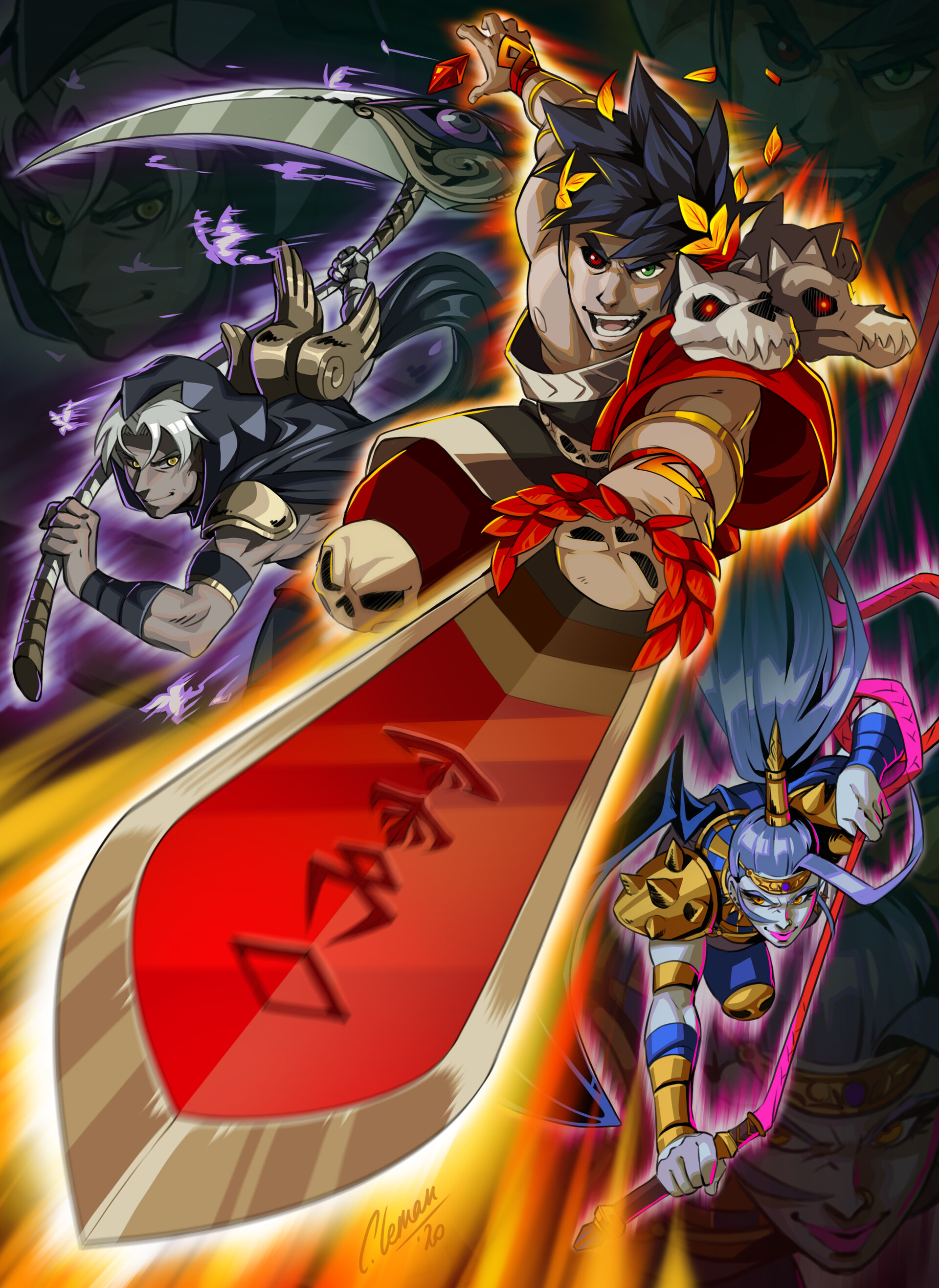 ArtStation - Zagreus, Thanatos, Megaera - "Hades"