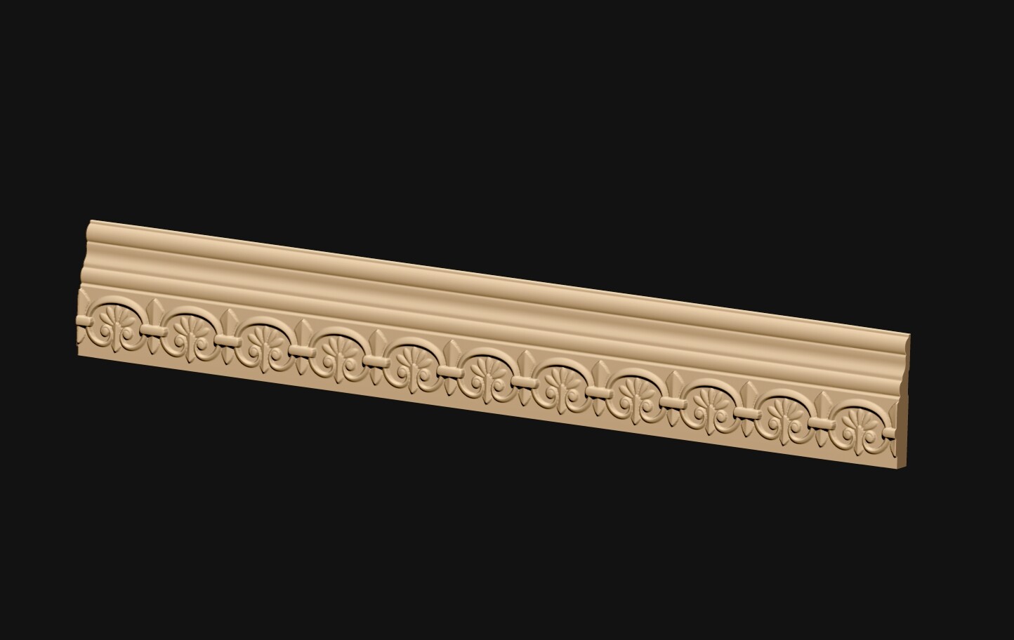 ArtStation - Custom wall trim design made in zbrush