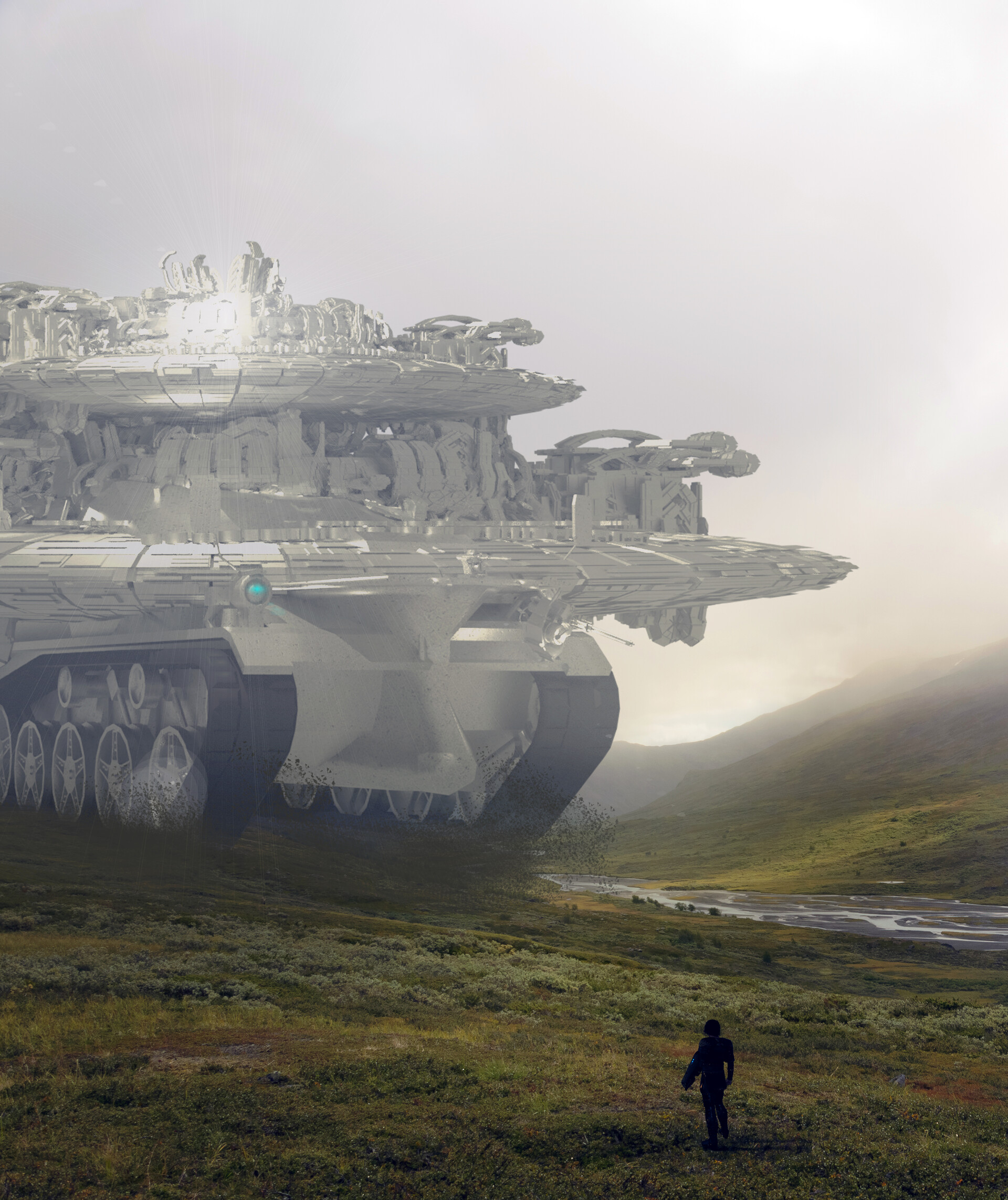 ArtStation - Arsenal Ship Coming Across The Plain