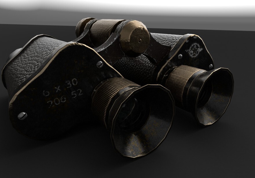 ArtStation - Vintage Binocular Modeling and Texturing