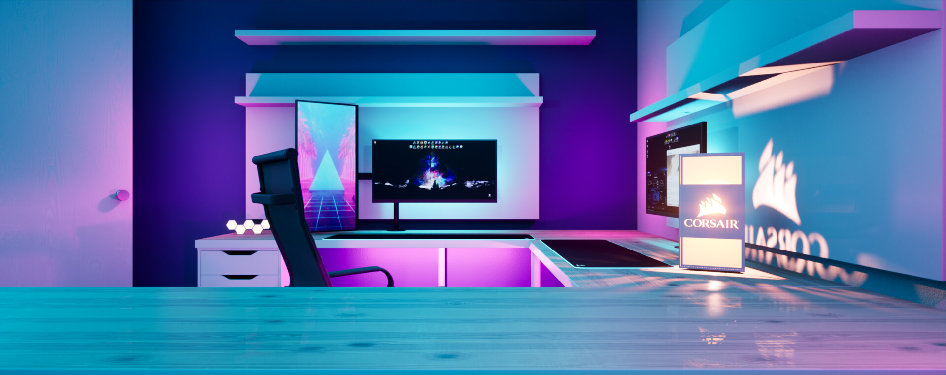 ArtStation - Gaming Desk Scene WIP