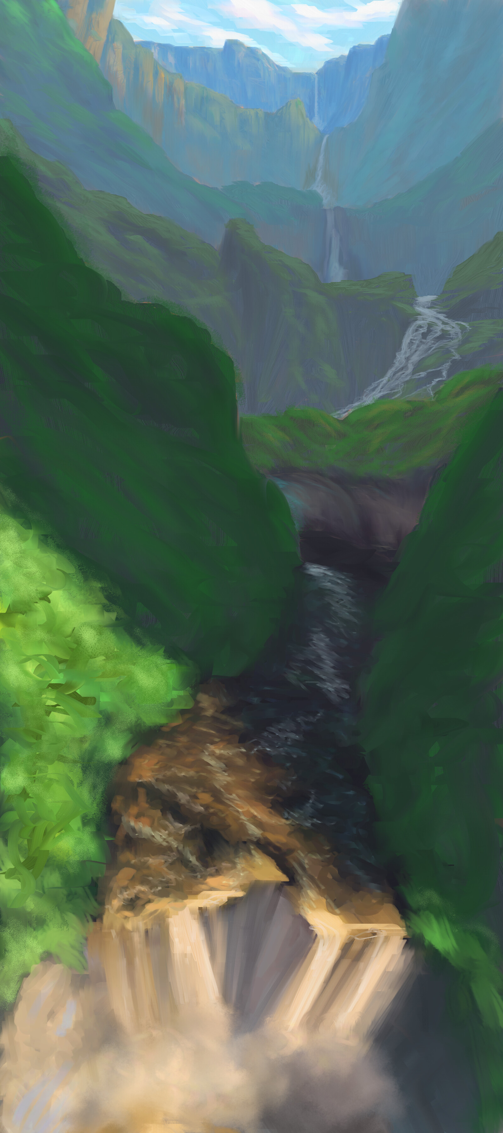 ArtStation - Waterfall Heaven