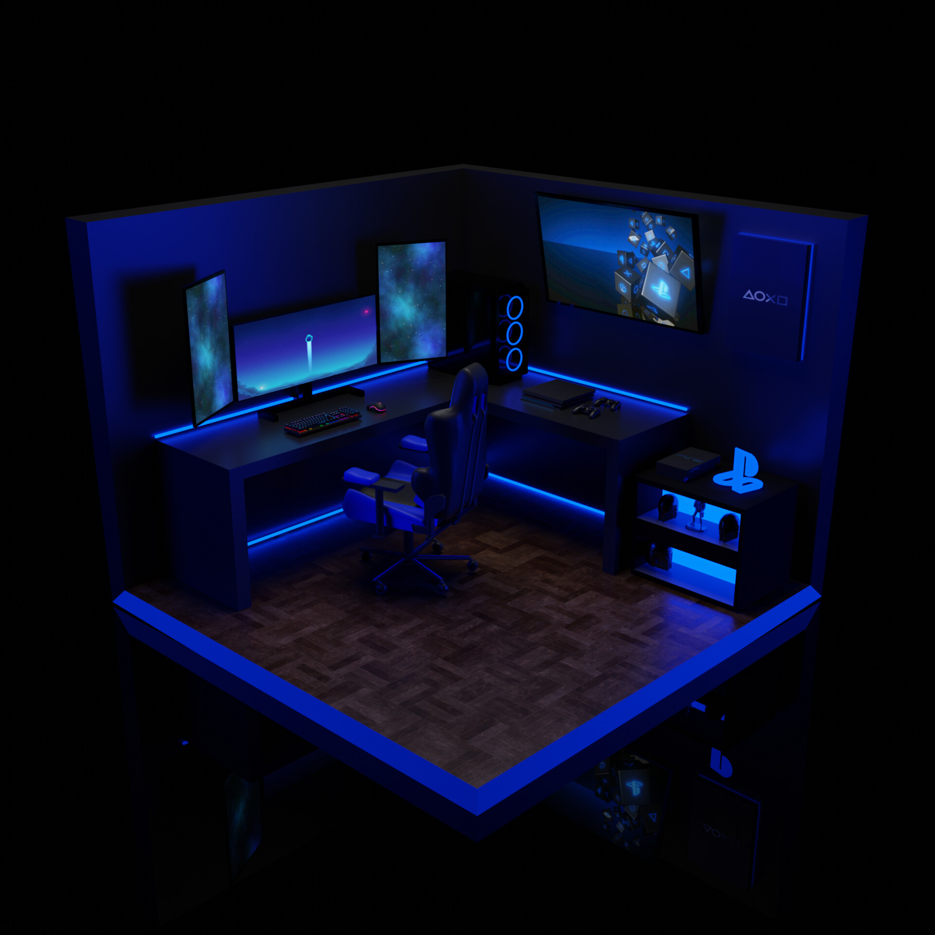 ArtStation - 3D Gaming Setup