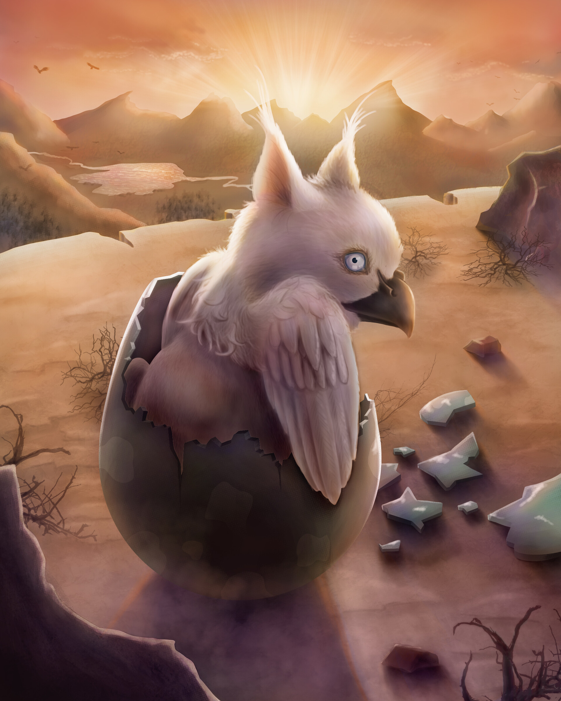 Realistic Baby Griffin