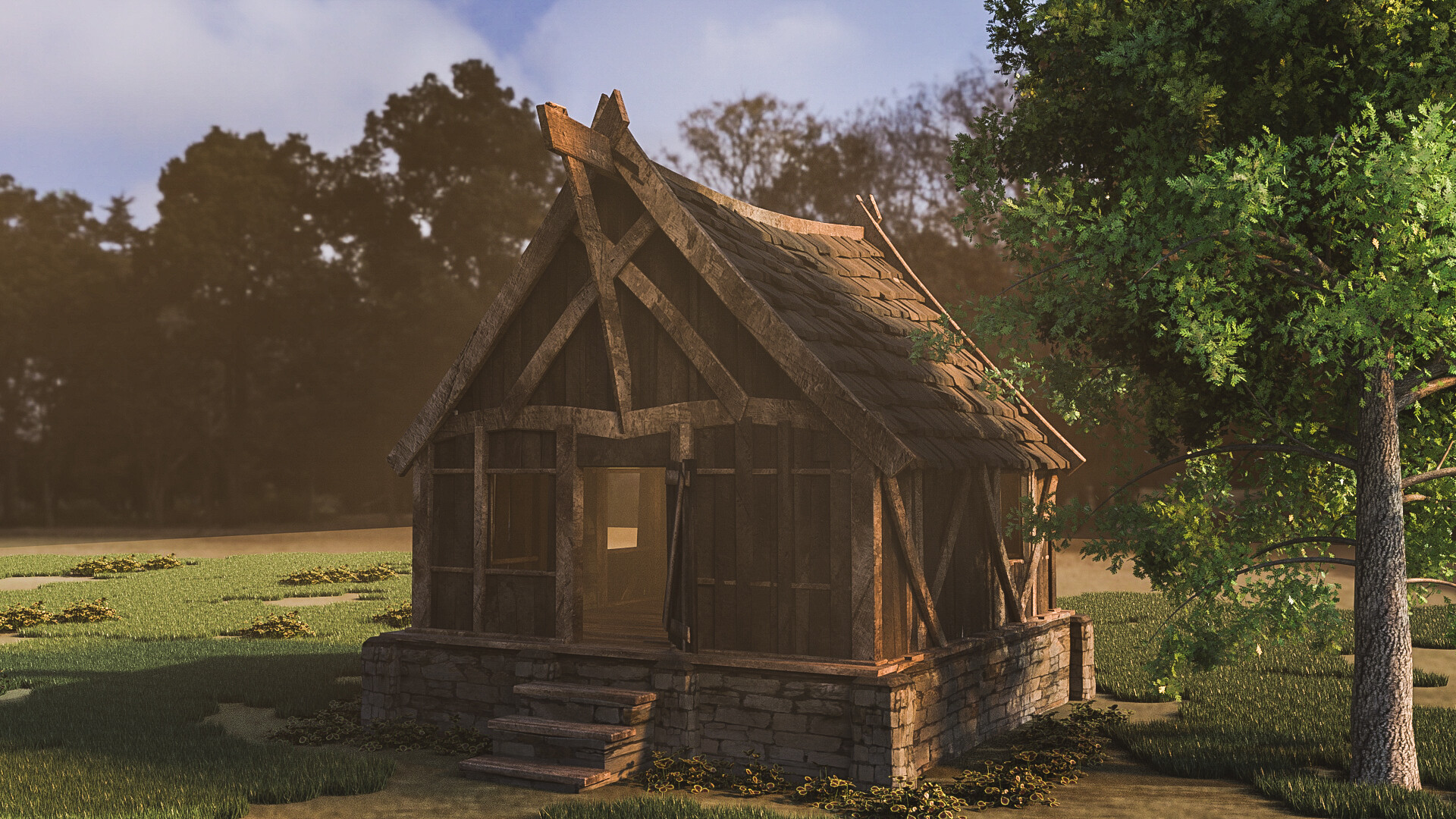 ArtStation - Stylized hut