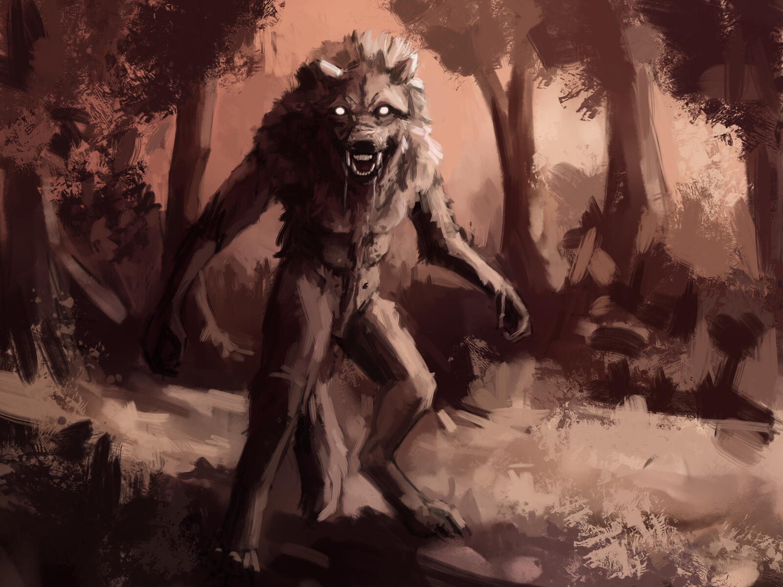 ArtStation - Maple forest werewolf