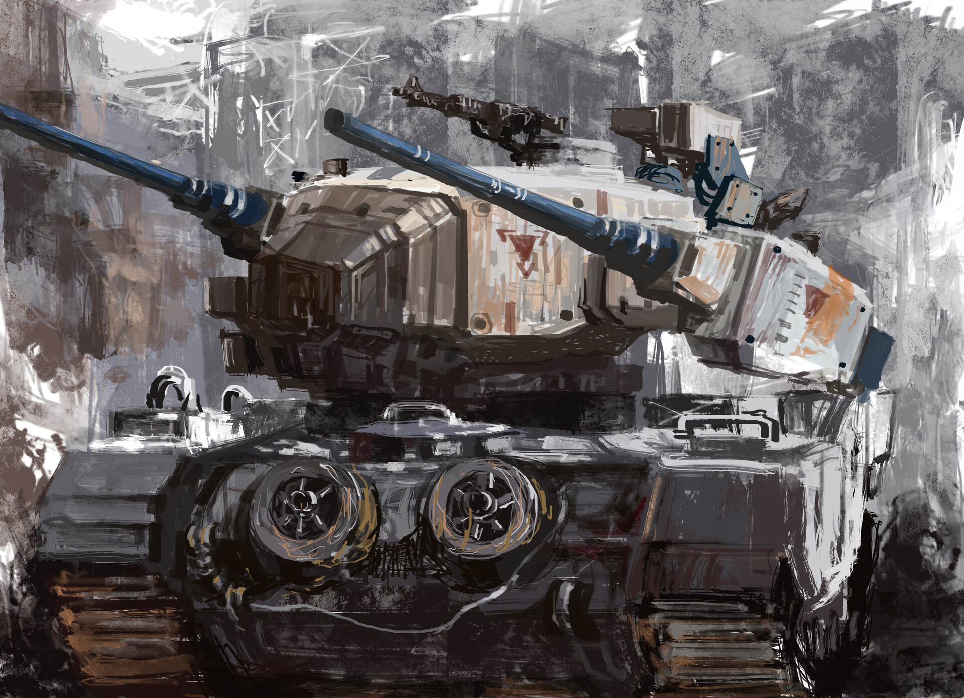 ArtStation - anti-aircraft guns .. 20201119