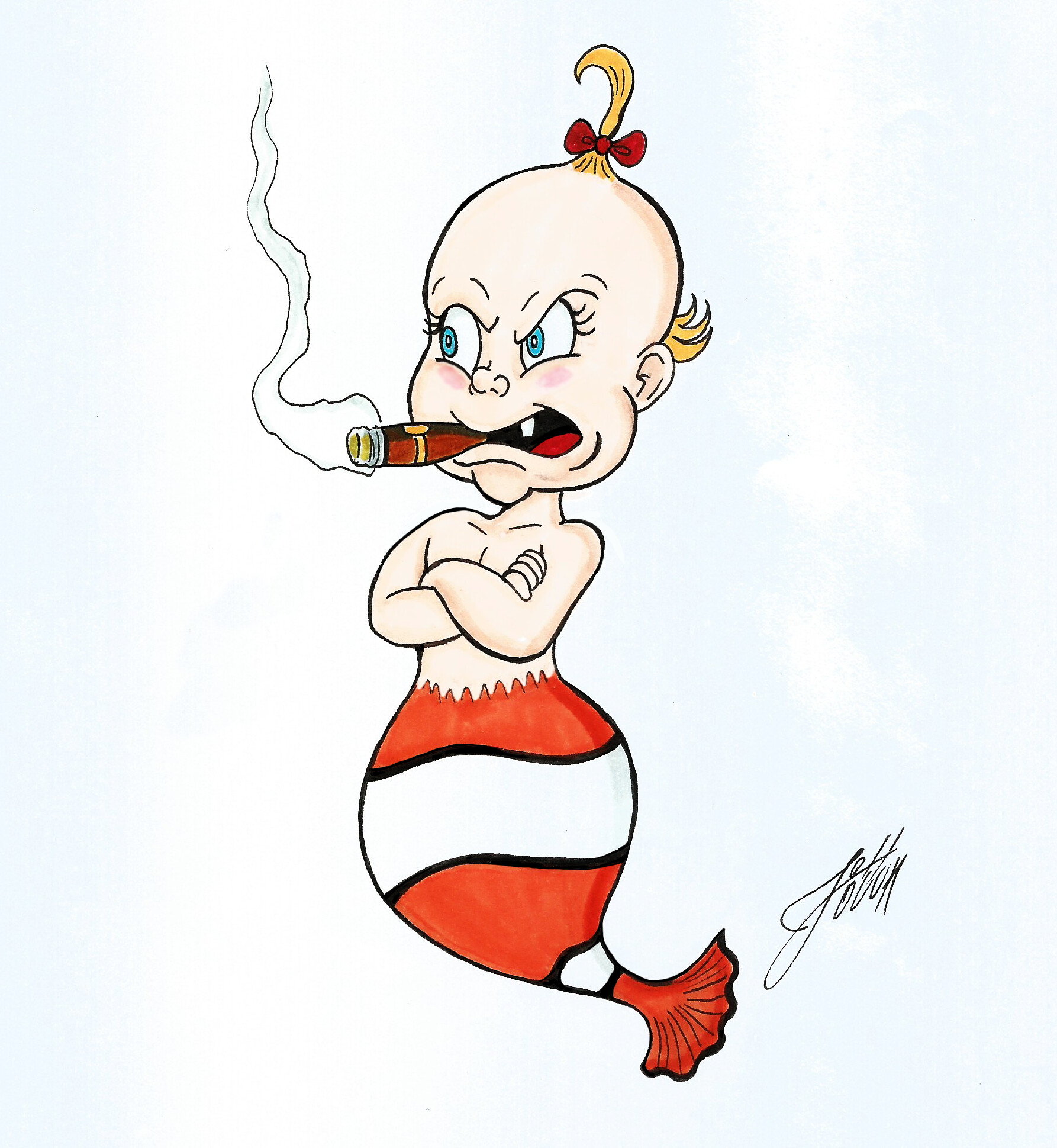 ArtStation - Baby Herman (Mermay - Clownfish)