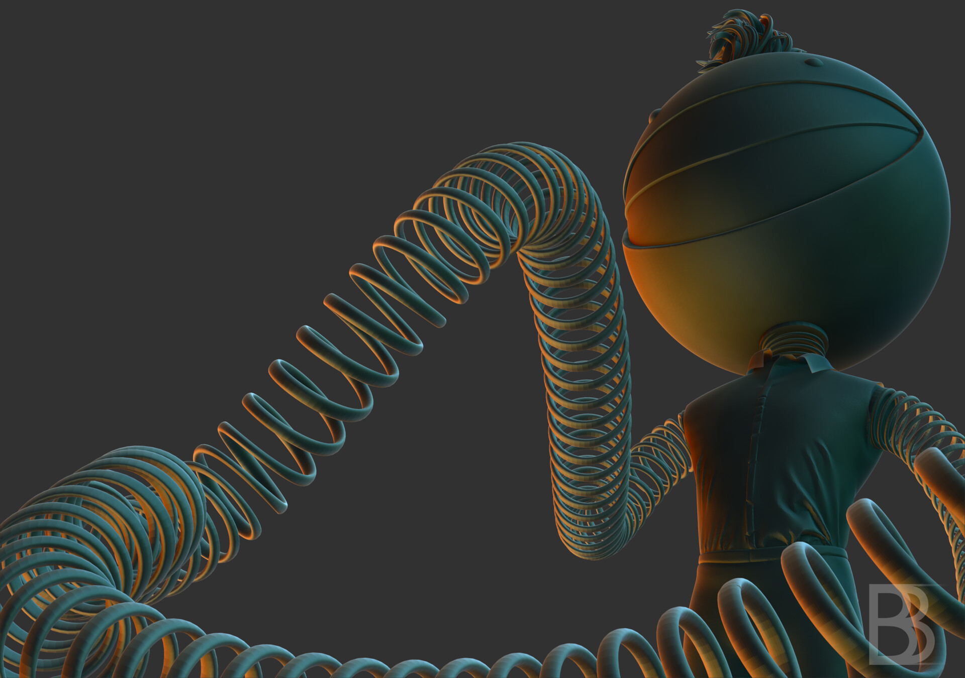Brandtster Art - Slinky (W.I.P.) - Digital Sculpture