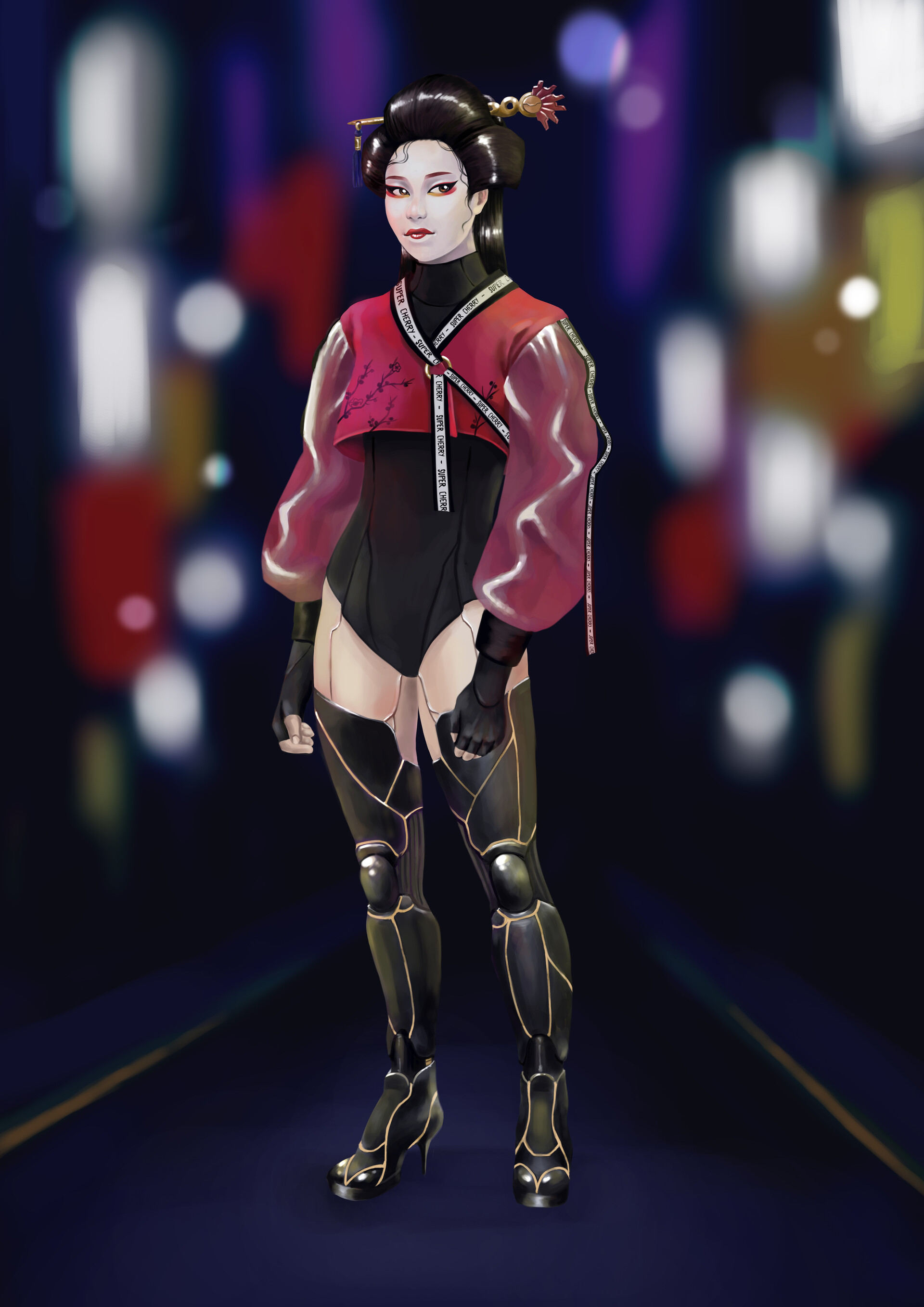 ArtStation - Cyberpunk geisha