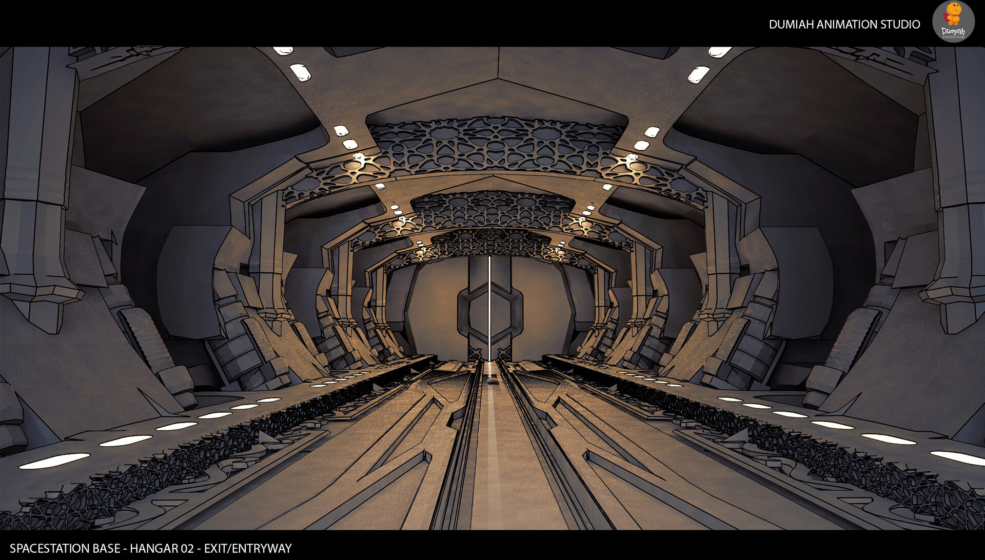 ArtStation - Stylized Space Hangar - 02