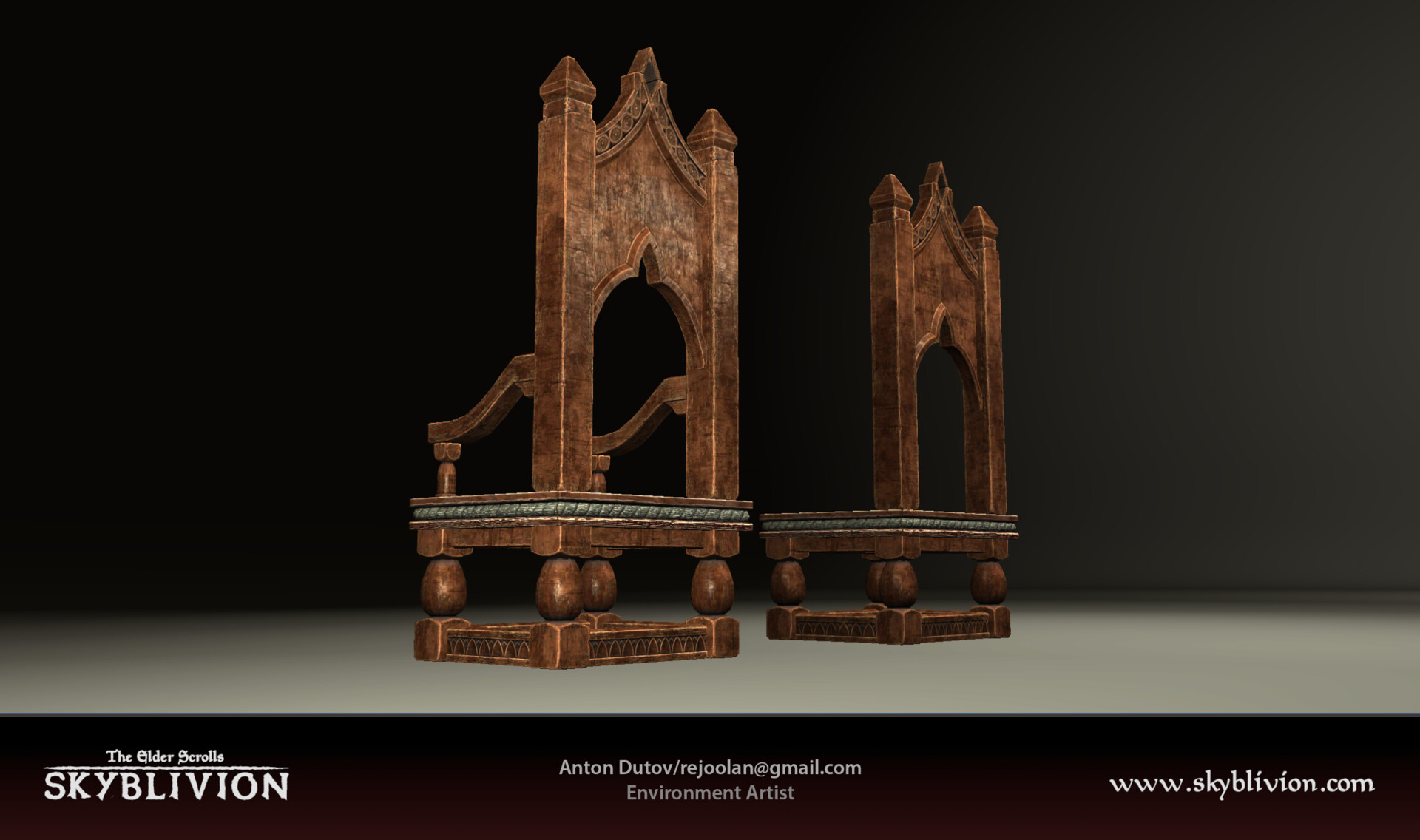 Anton Dutov - TES: SkyBlivion - Castle Dining Chairs.