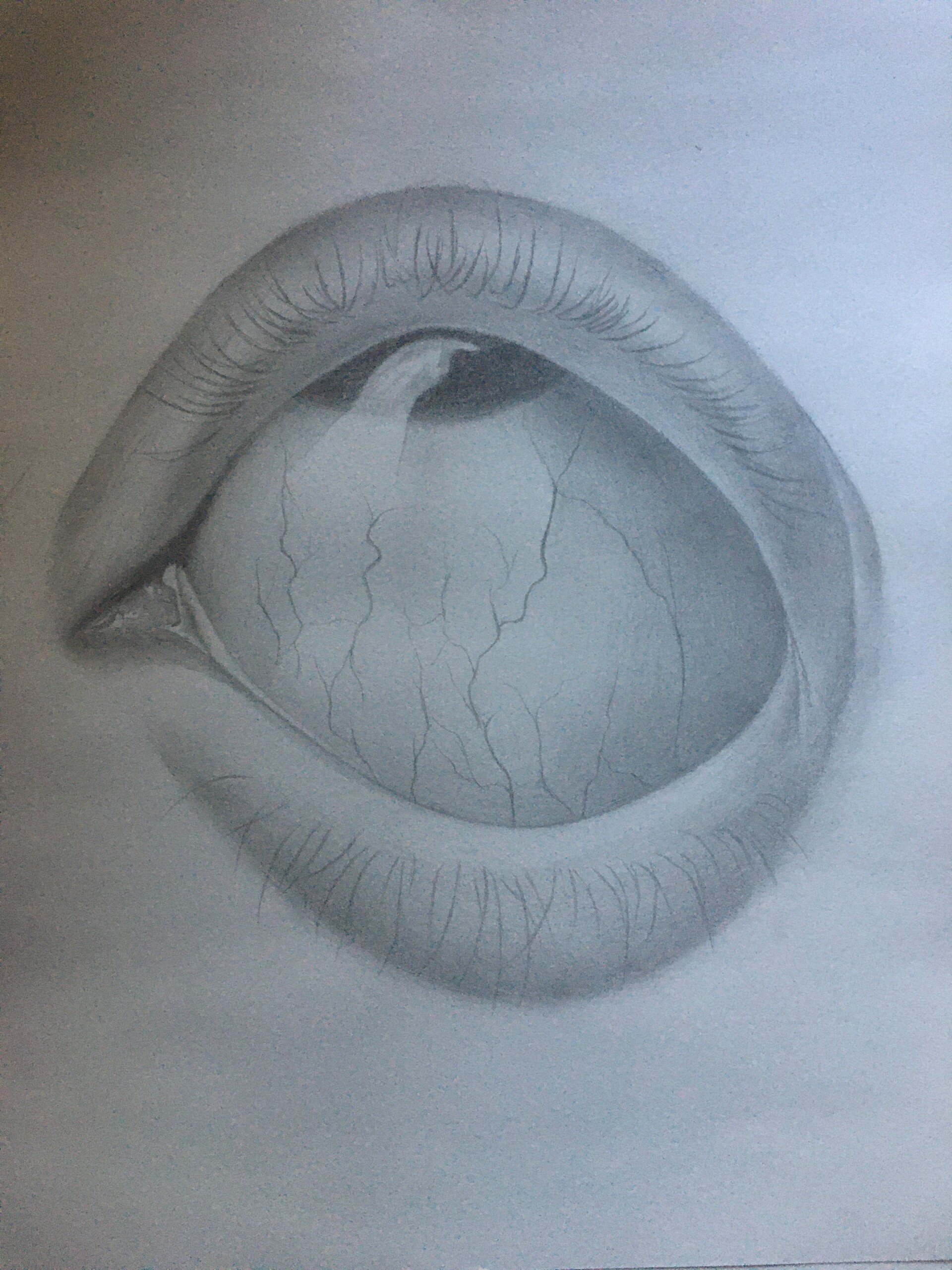 ArtStation - Eye Looking Up Graphite 4B 10B