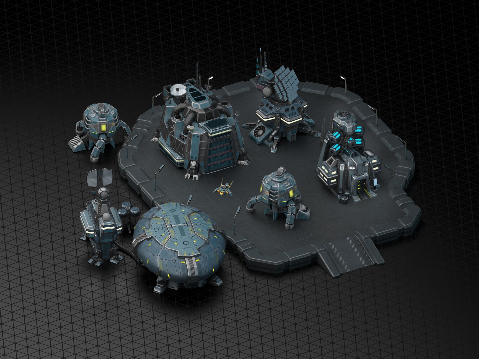 ArtStation - Set of Sci-Fi Buildings