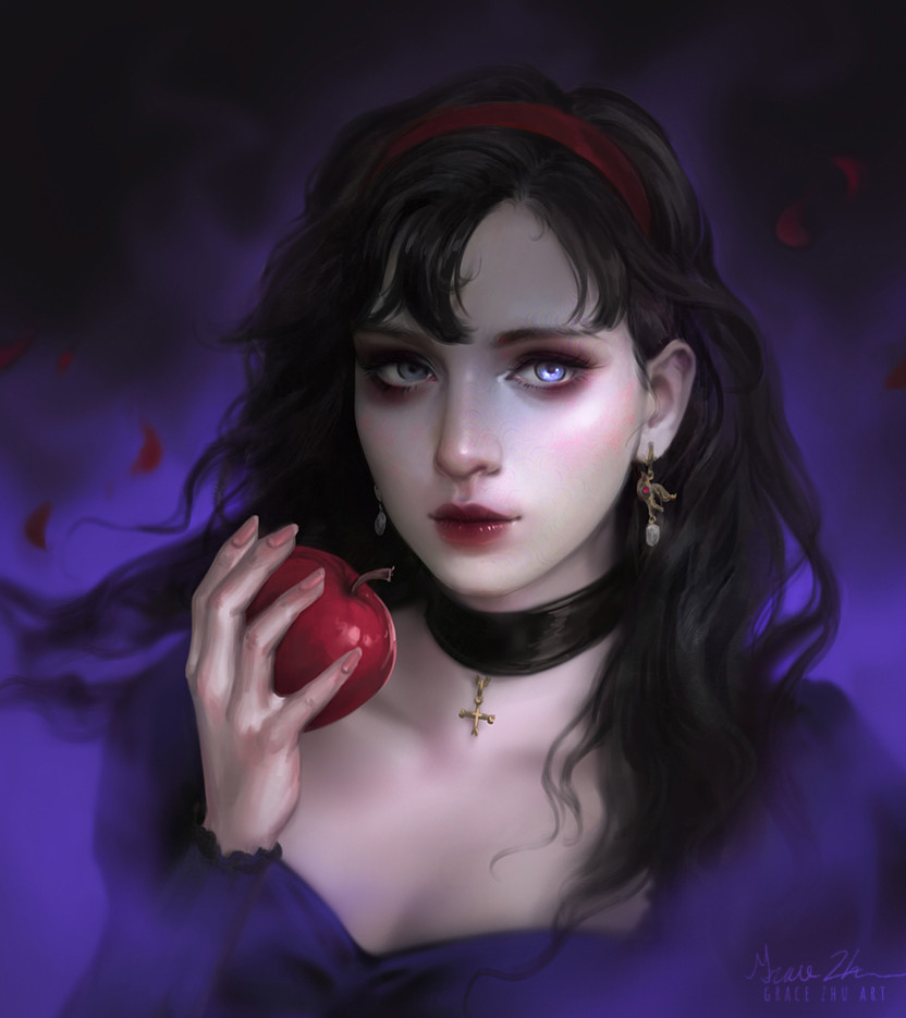Goth Snow White by Grace Zhu : r/ImaginaryDisney