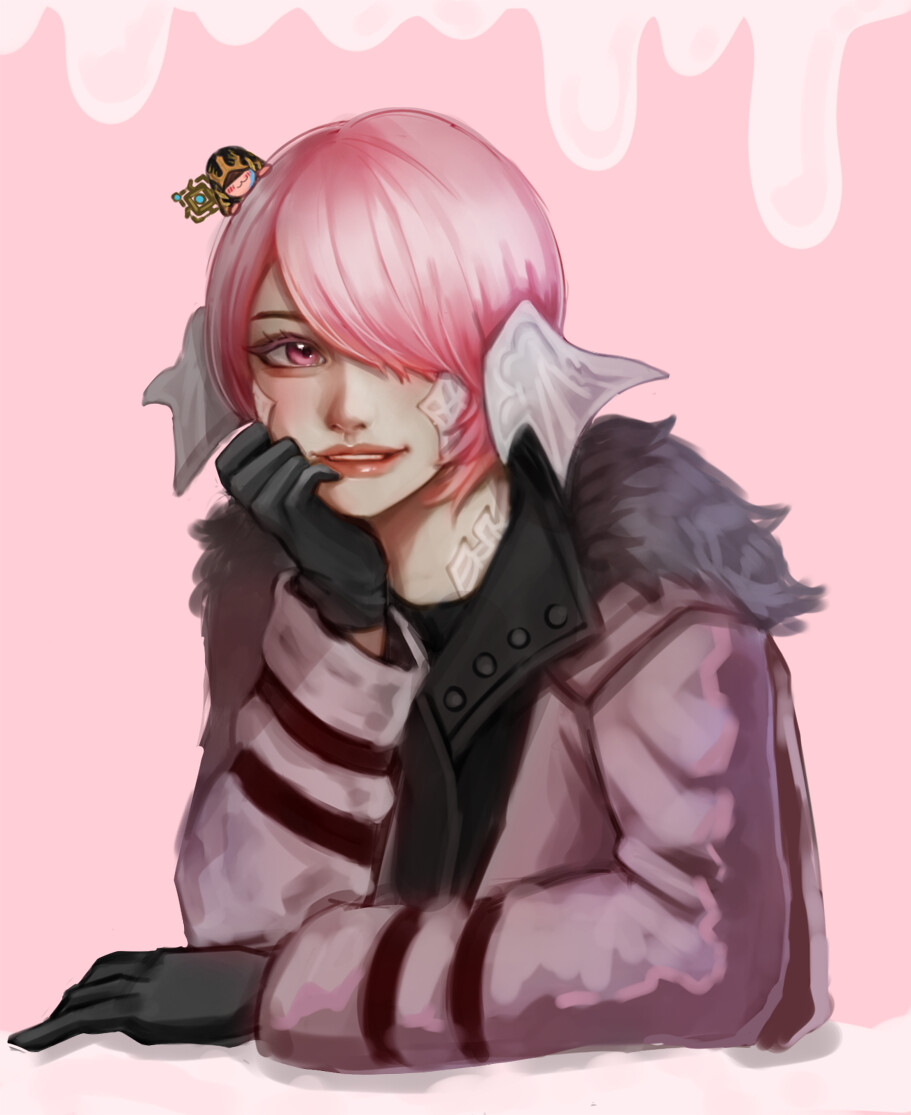 ArtStation - ff14 pink Aura