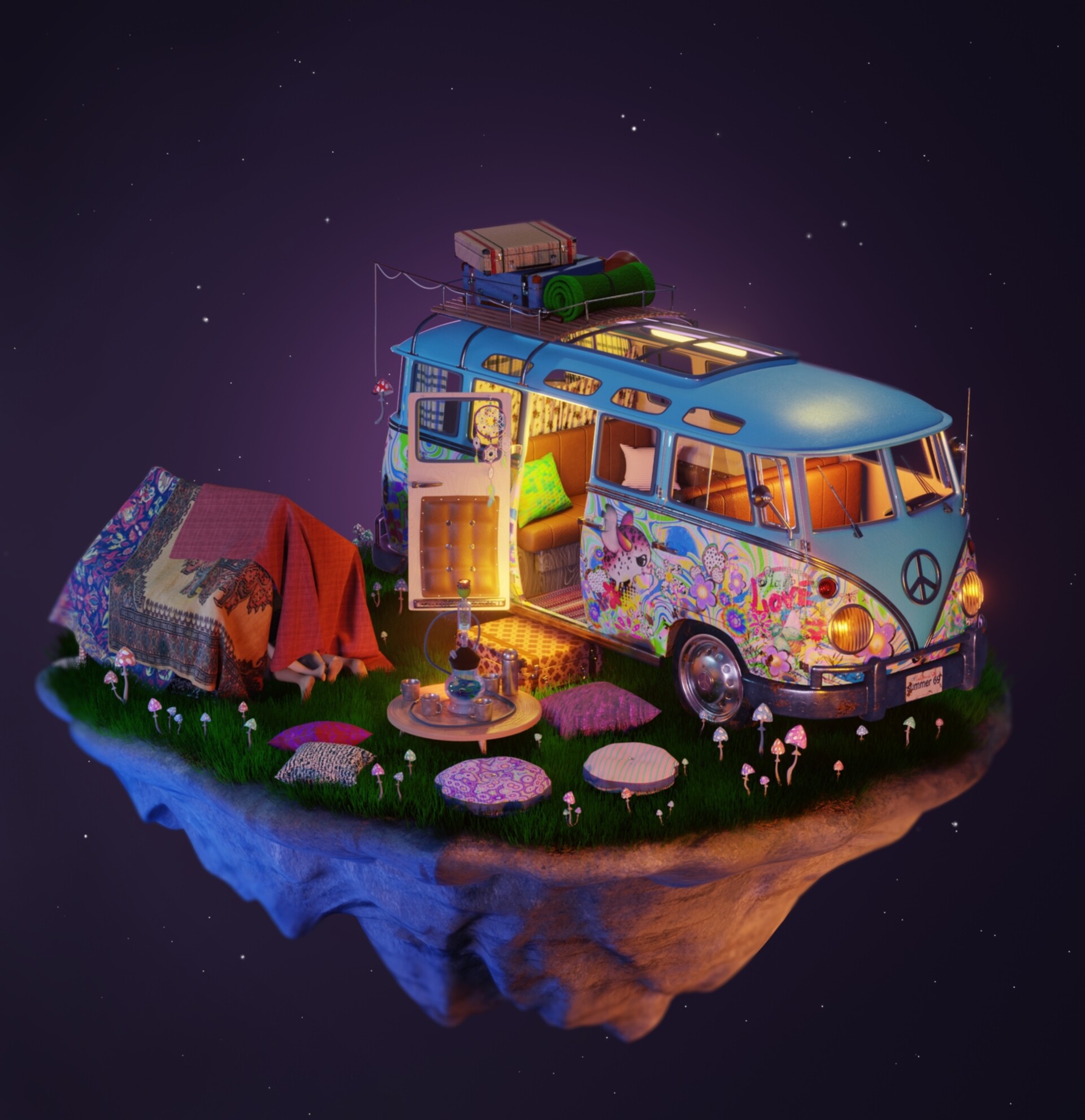 ArtStation - hippie van