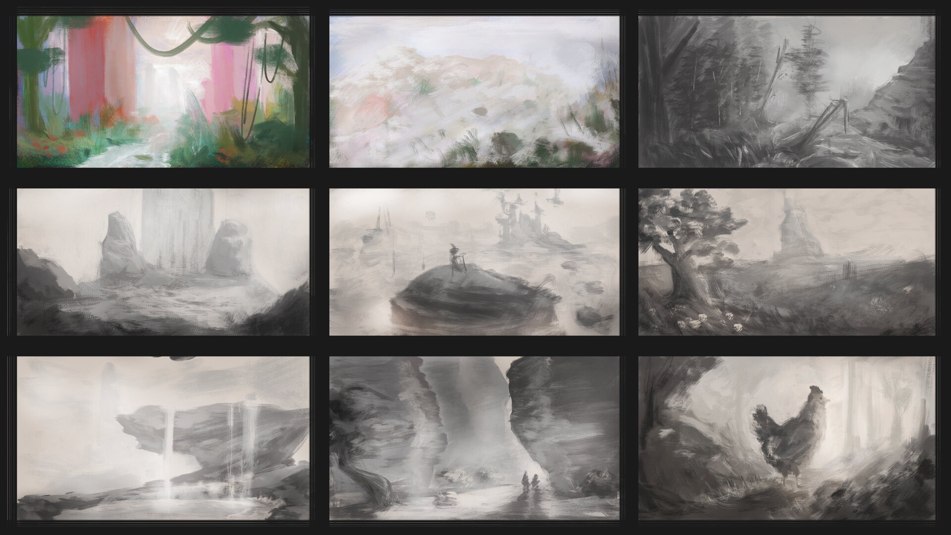 ArtStation - Landscape thumbnails 01