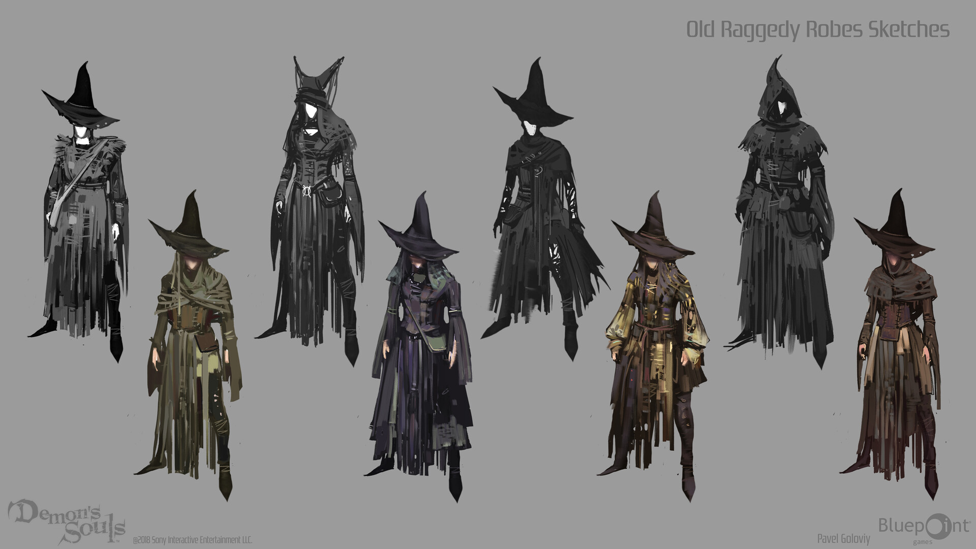 Pavel Golovii - Demon's Souls - Old Raggedy Robes Concept