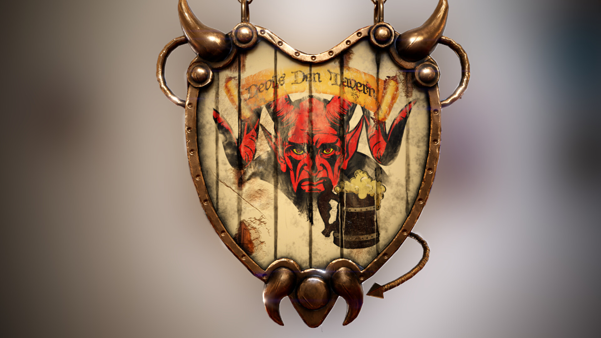 ArtStation - Devils den tavern sign