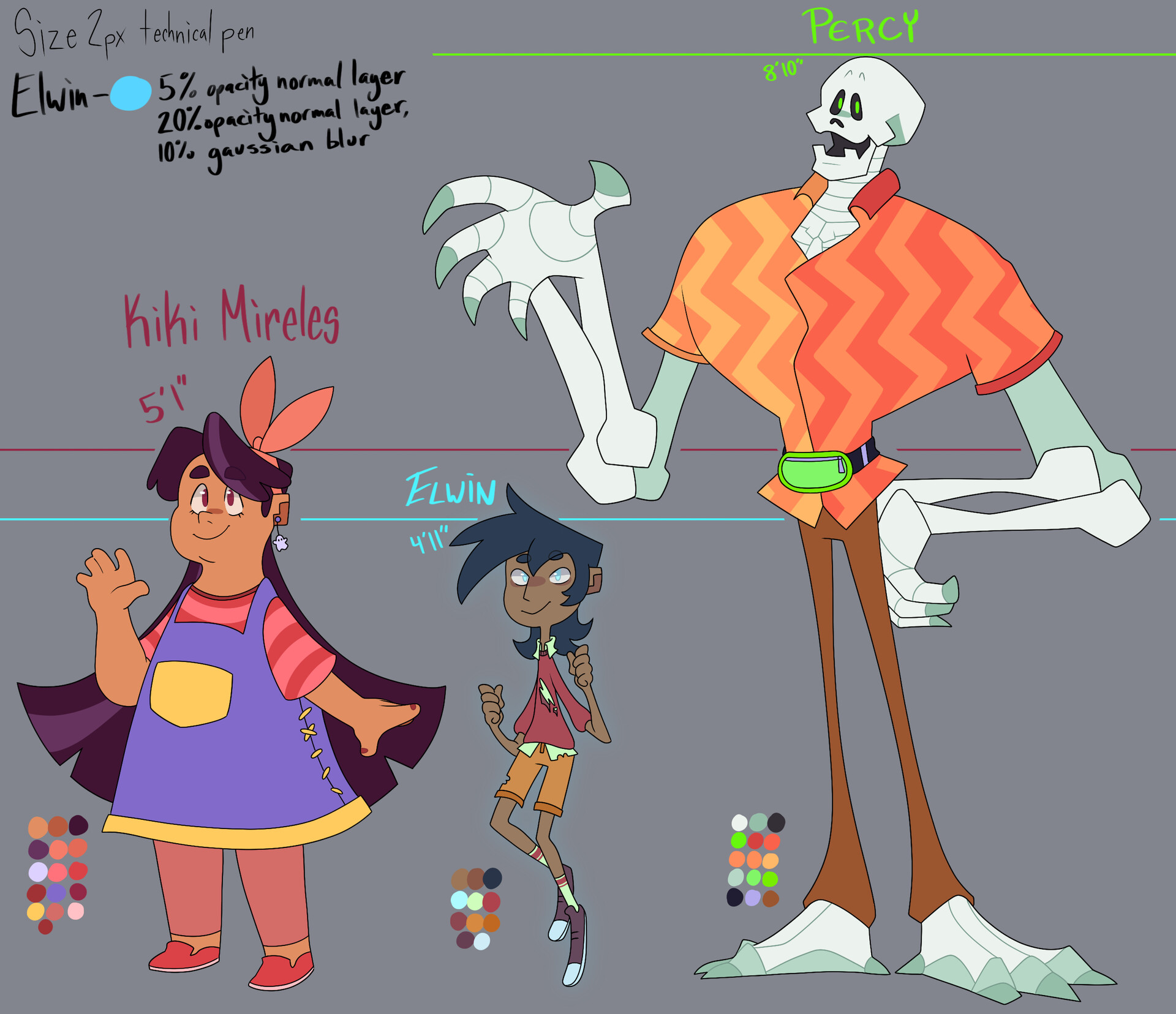 ArtStation - Character Design - Kiki, Elwin, Percy