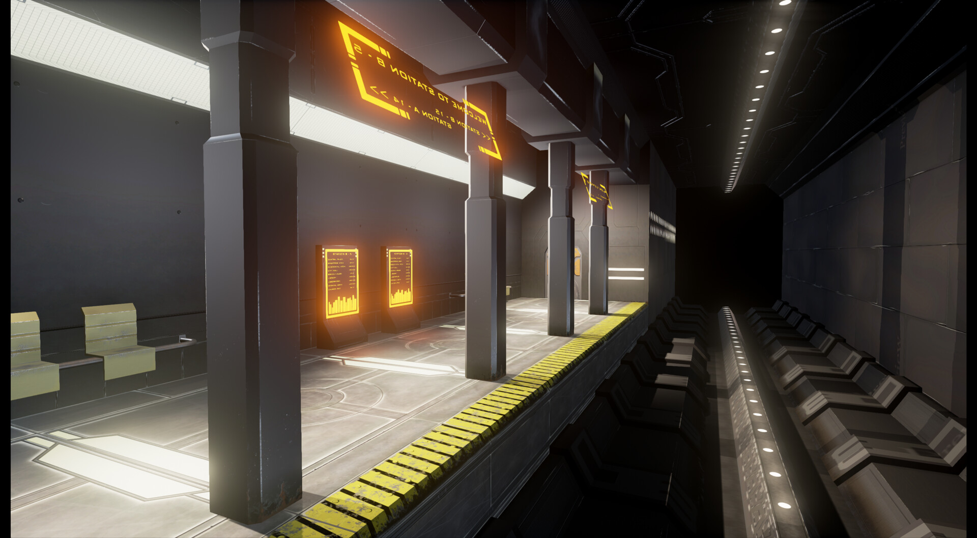ArtStation - Sci-Fi Tram Station