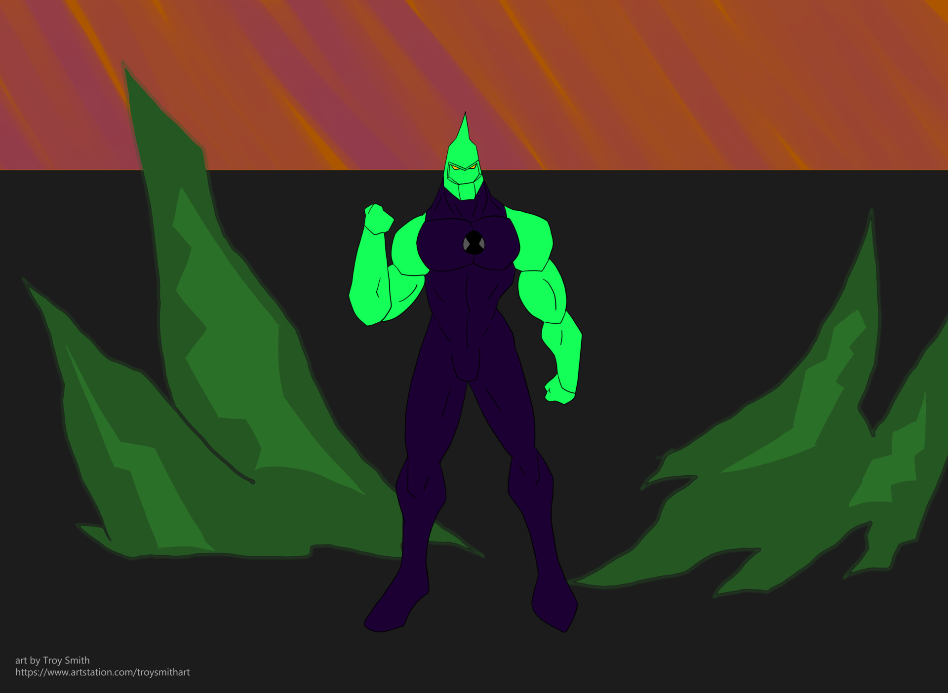 how to draw diamond head from ben 10