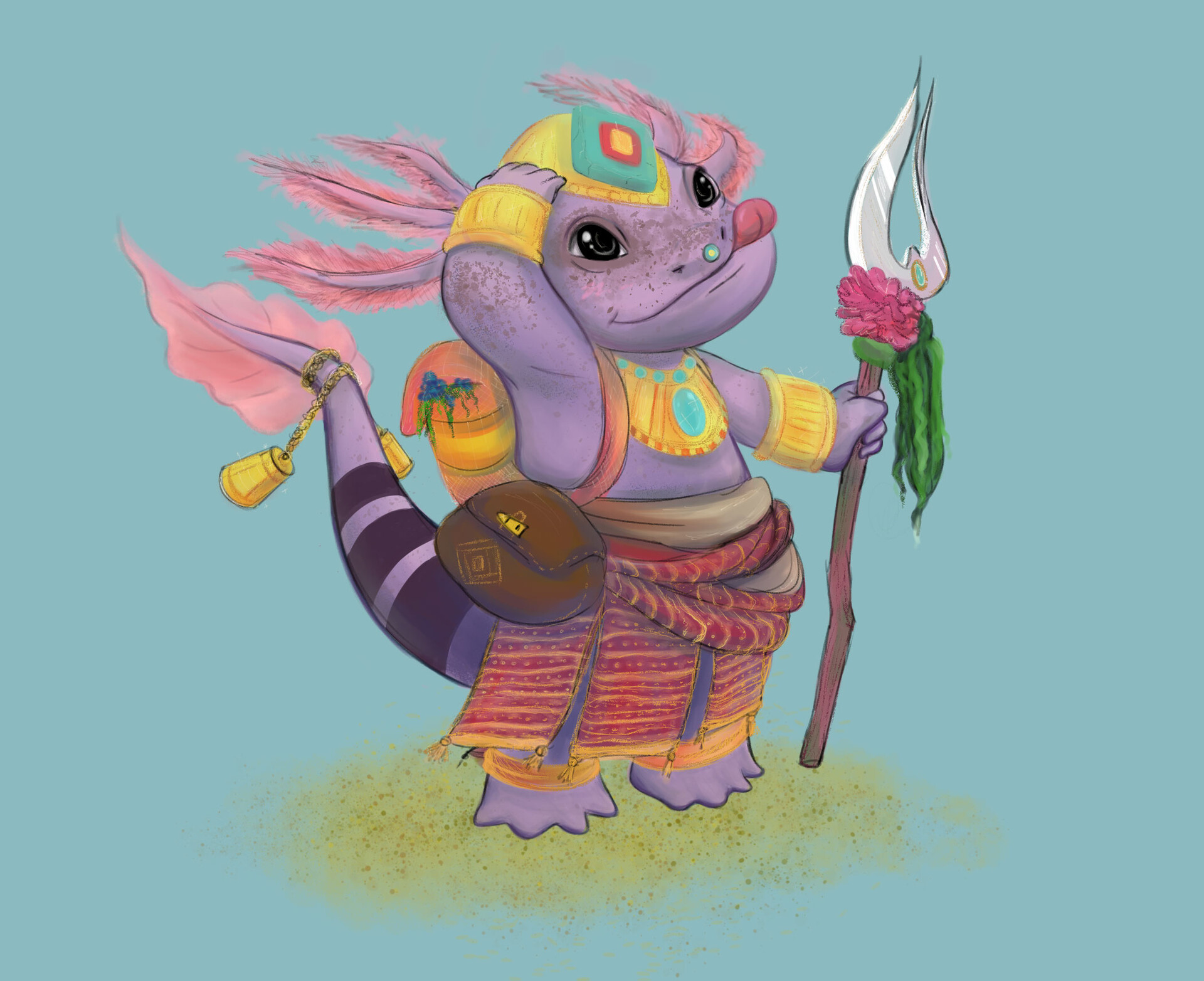 ArtStation - Axolotl Adventurer - Character Design - CDChallenge