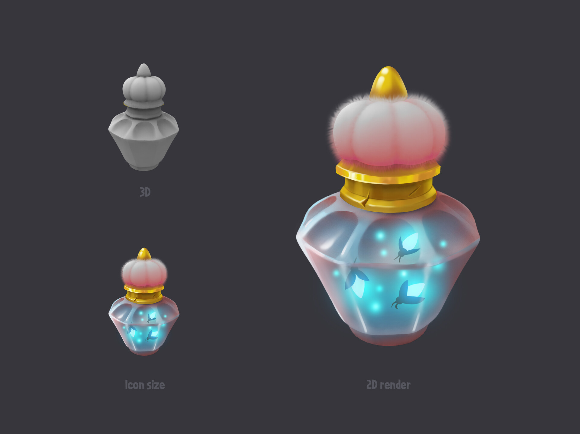 ArtStation - Magic bottle lamp