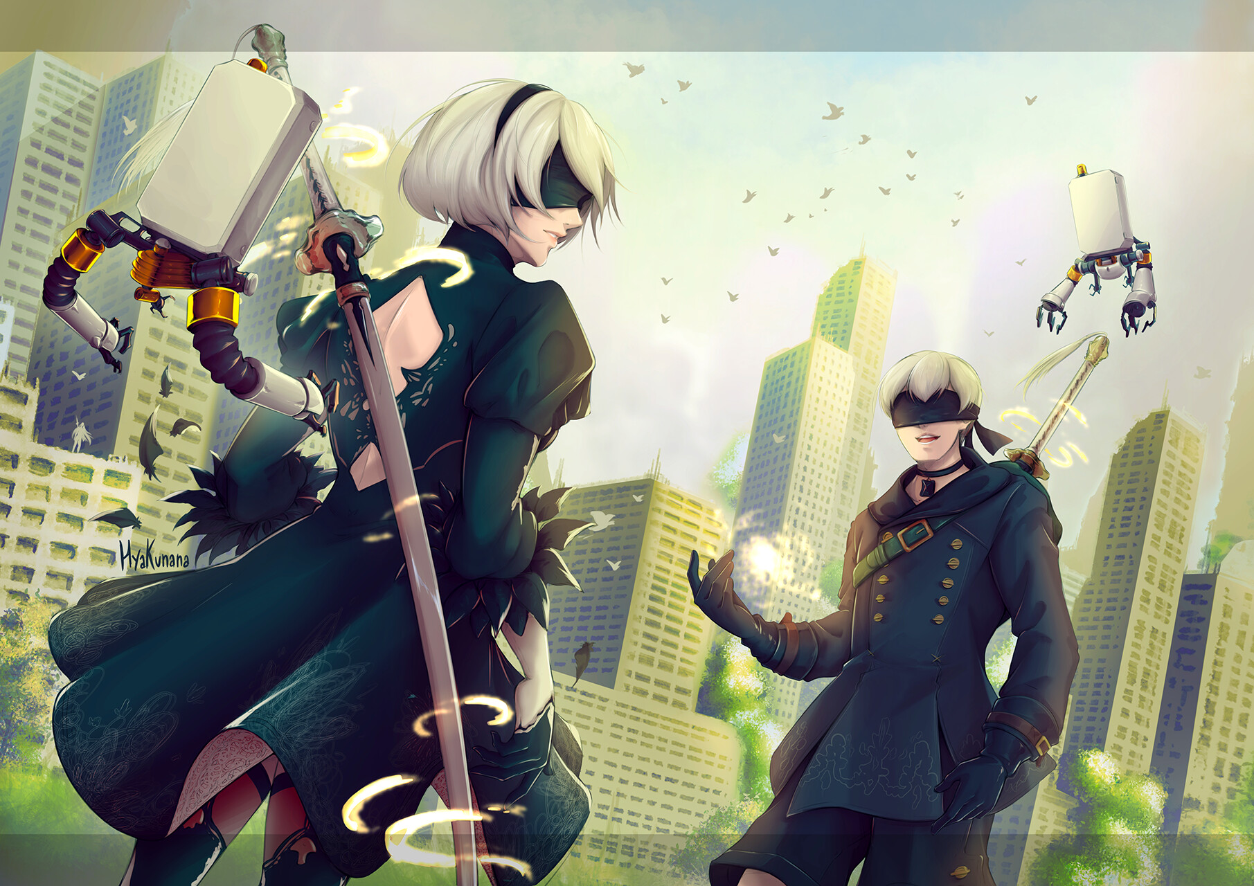 ArtStation - 2B and 9S