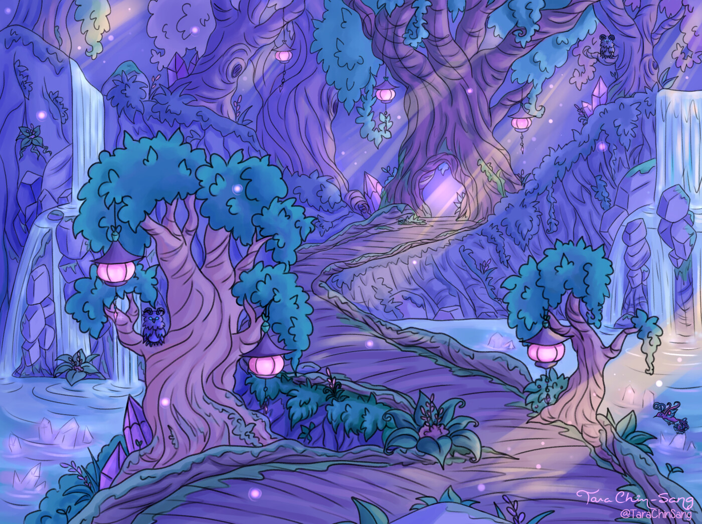 ArtStation - Faelight Forest - Dappled Path