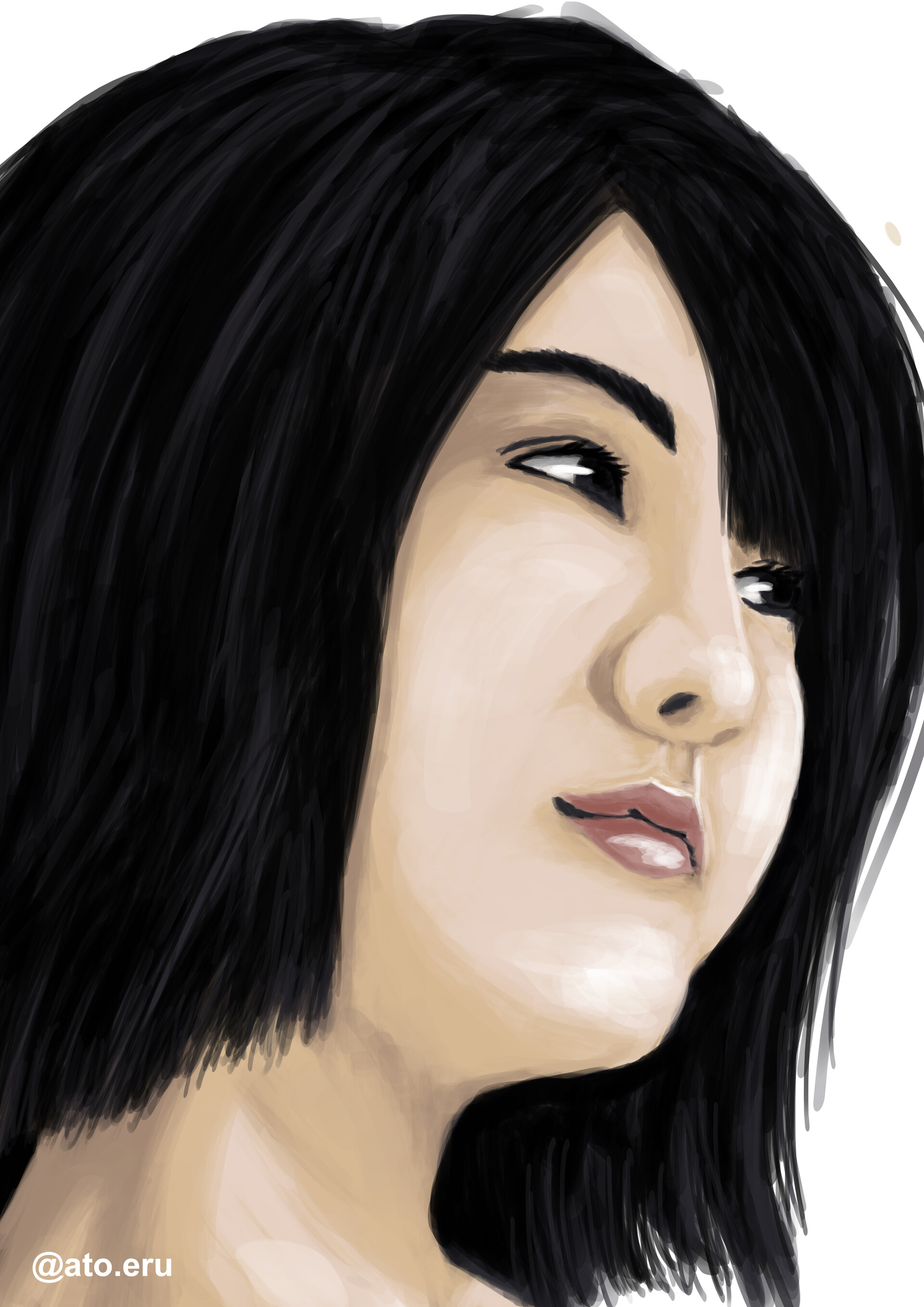 ArtStation - Self study portrait.1h 36min.