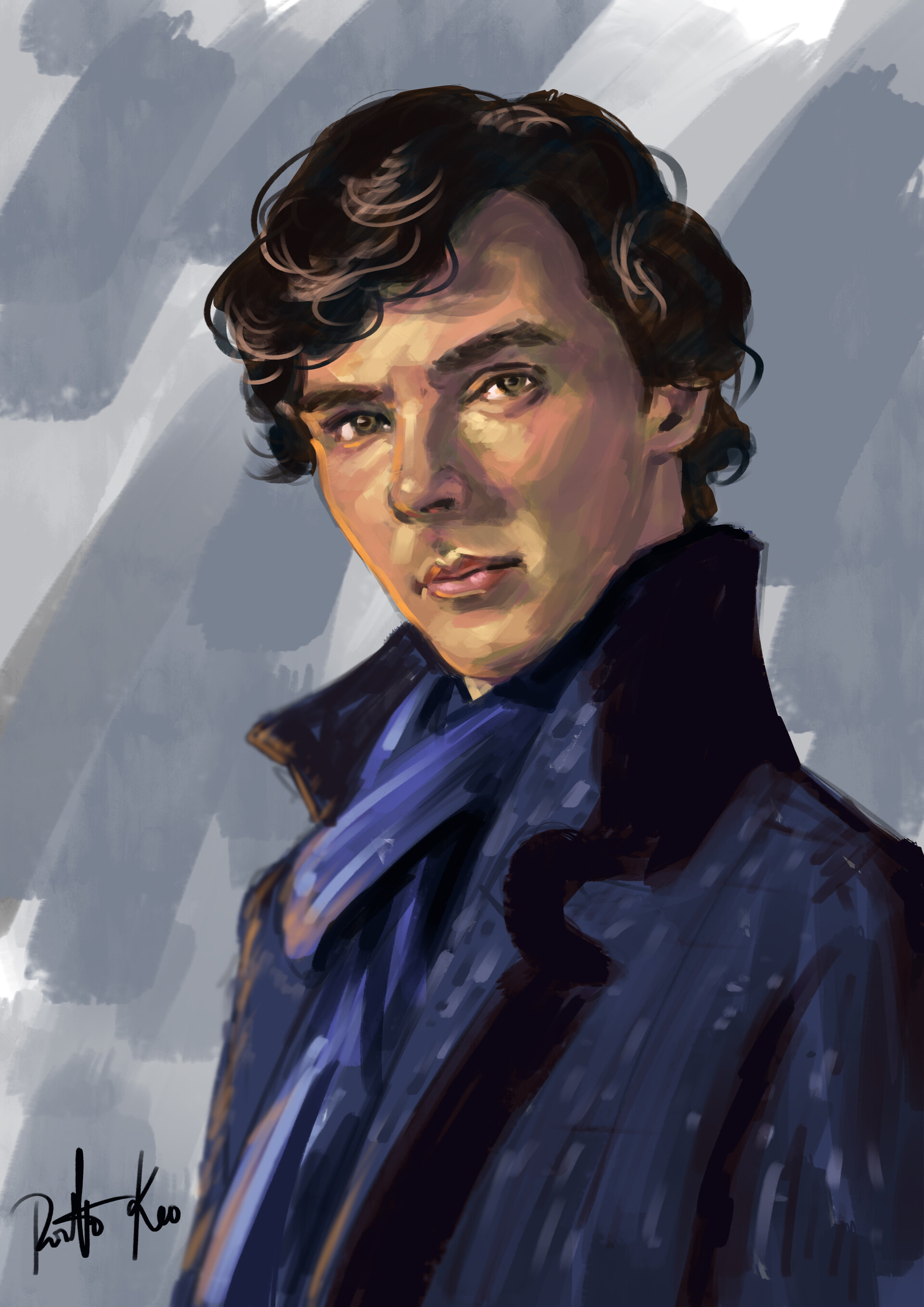 ArtStation - Portrait of Sherlock Holmes | Benedict Cumberbatch