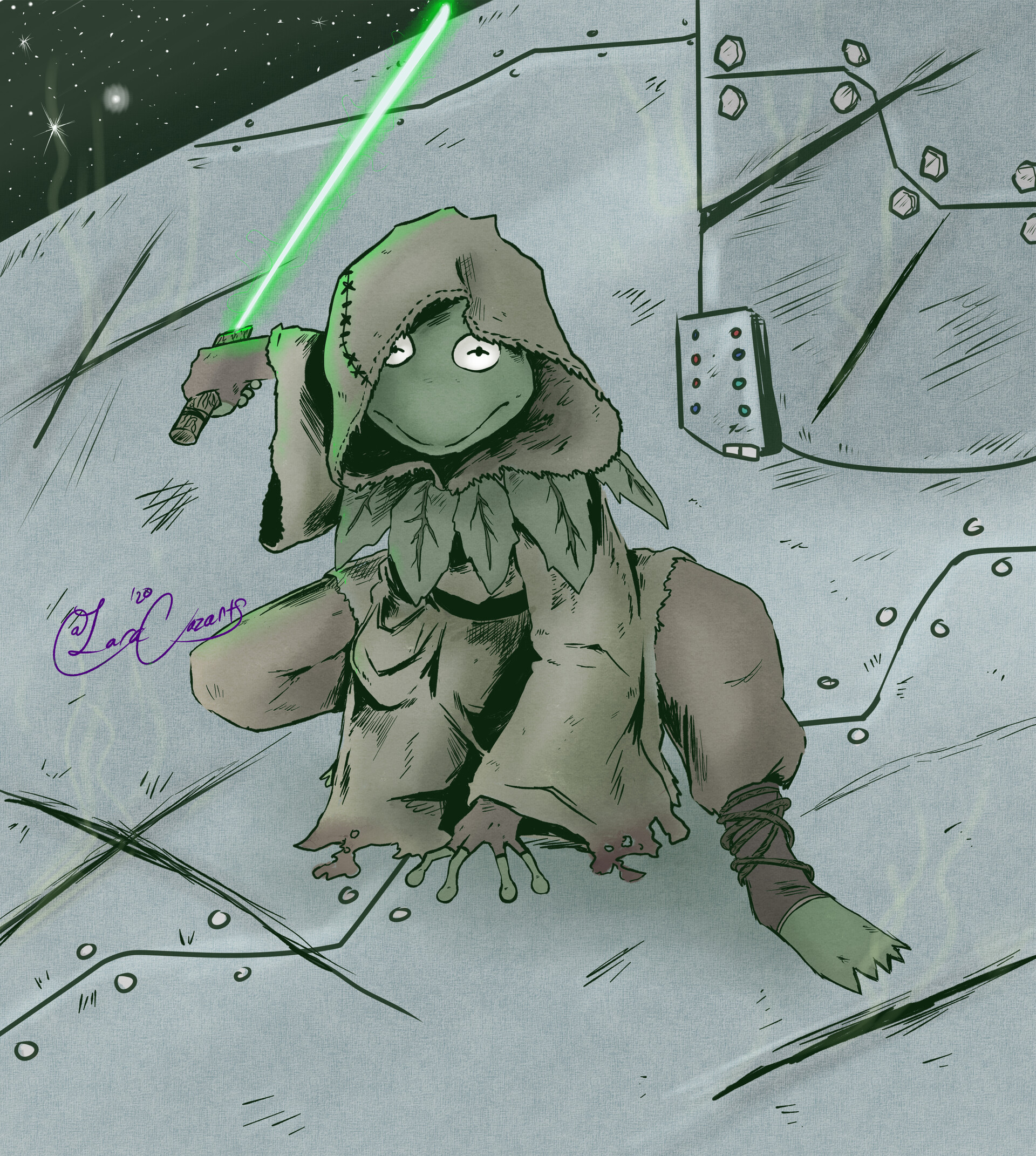 ArtStation - Master Kermit! (jedi)