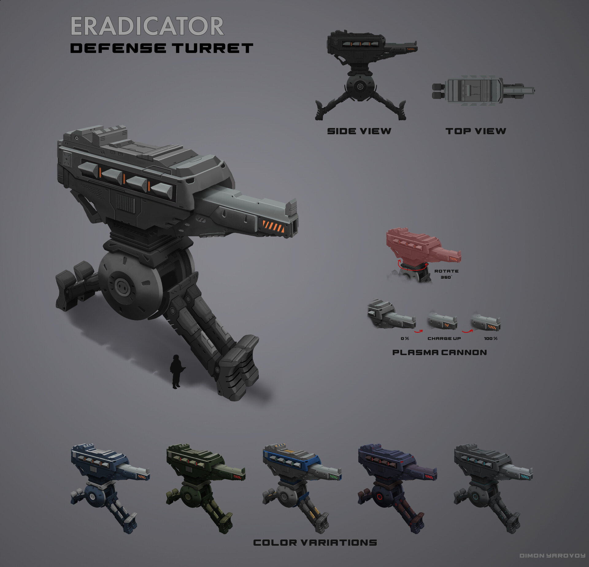 ArtStation - SCI-FI Turret Concept