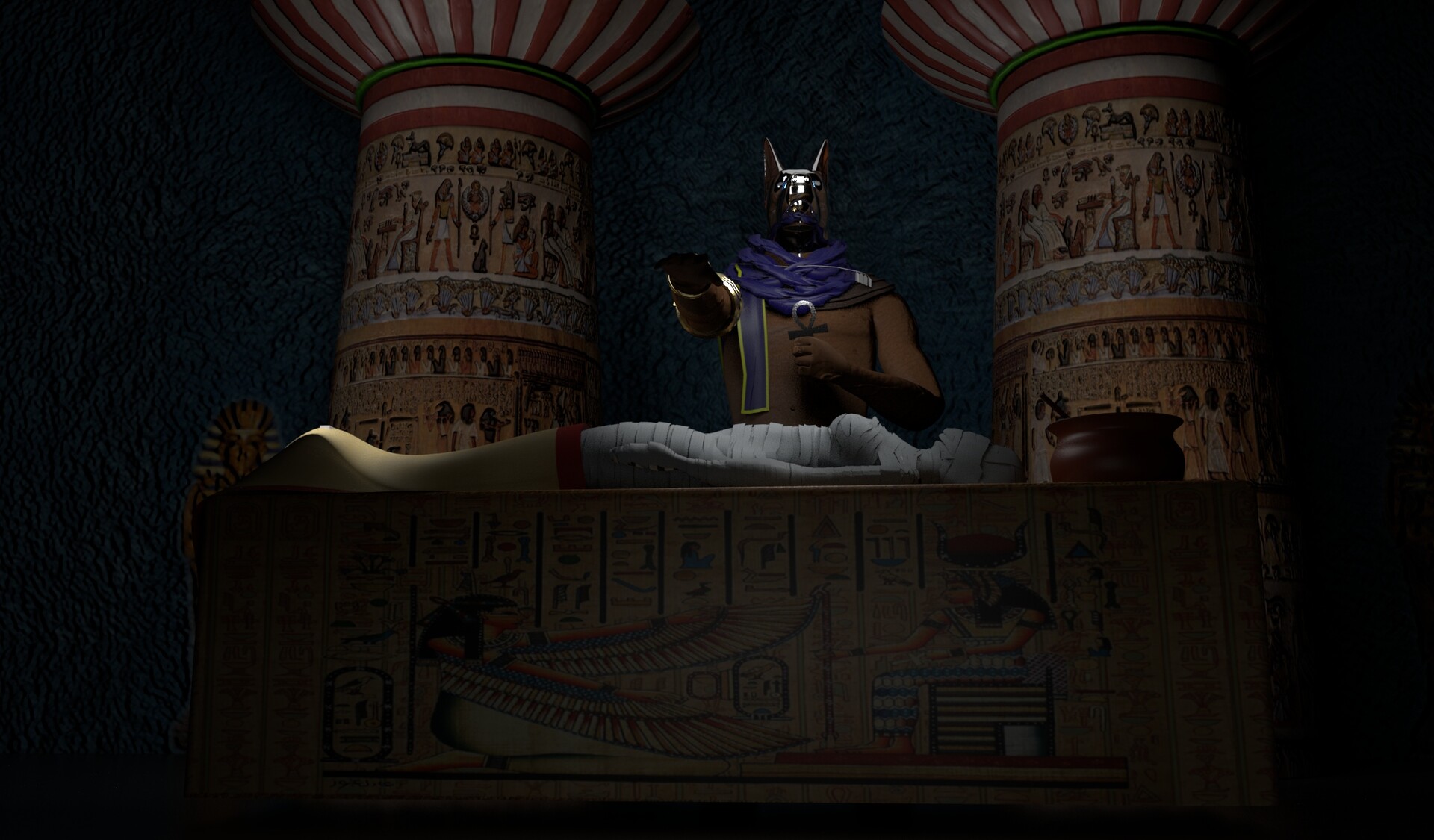 ArtStation - The Royal Mummies grave