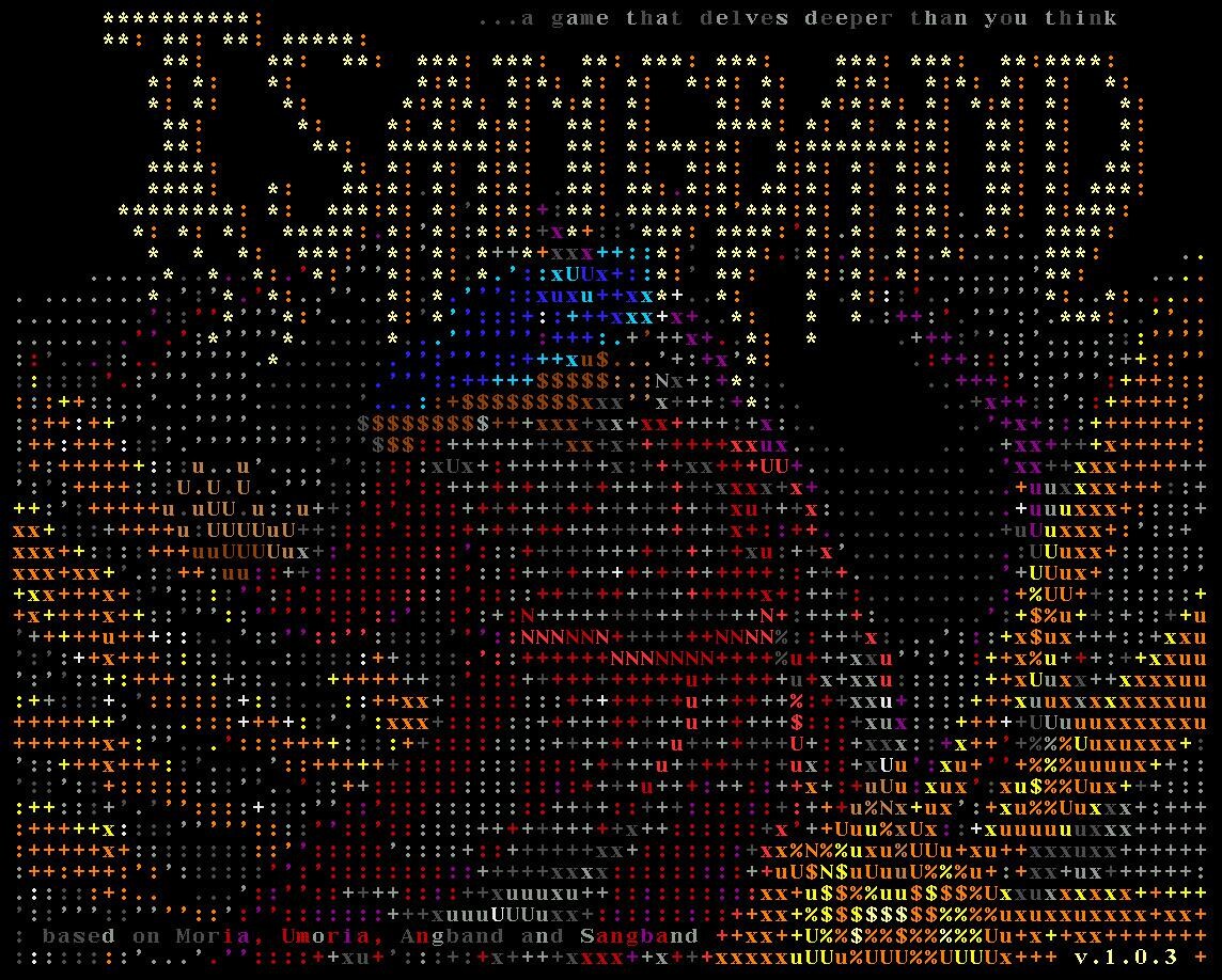 Cemejn Limak - ASCII art for the title screen of my Angband variant