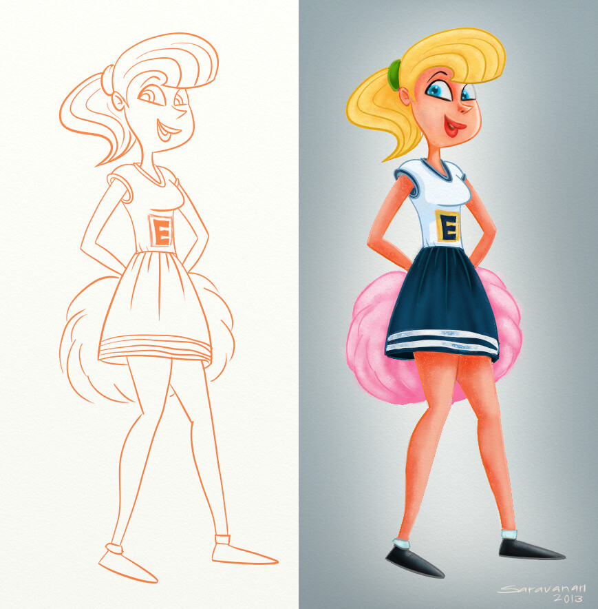 ArtStation - Cheer girl illustration ! 2013