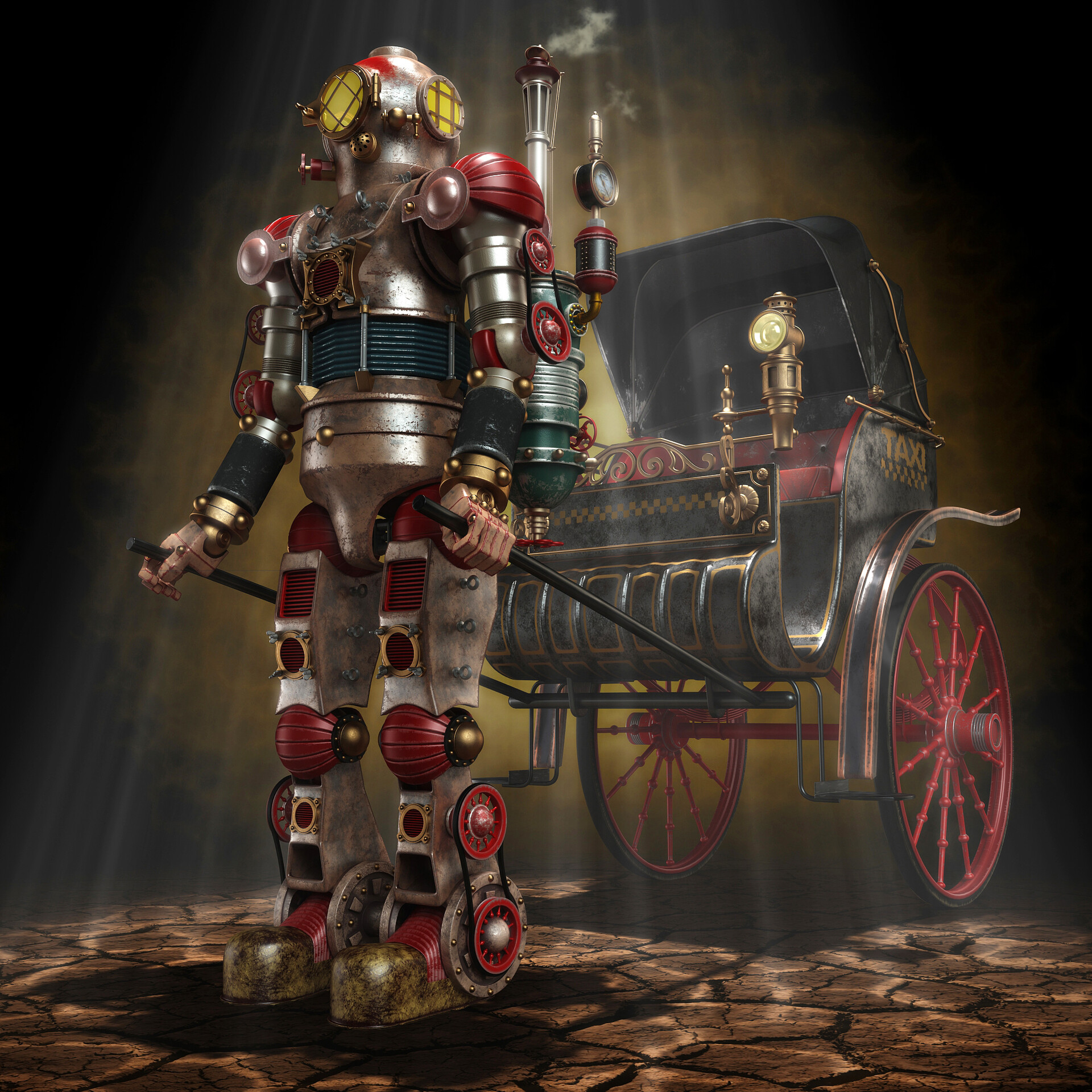 ArtStation - Steampunk Rickshaw
