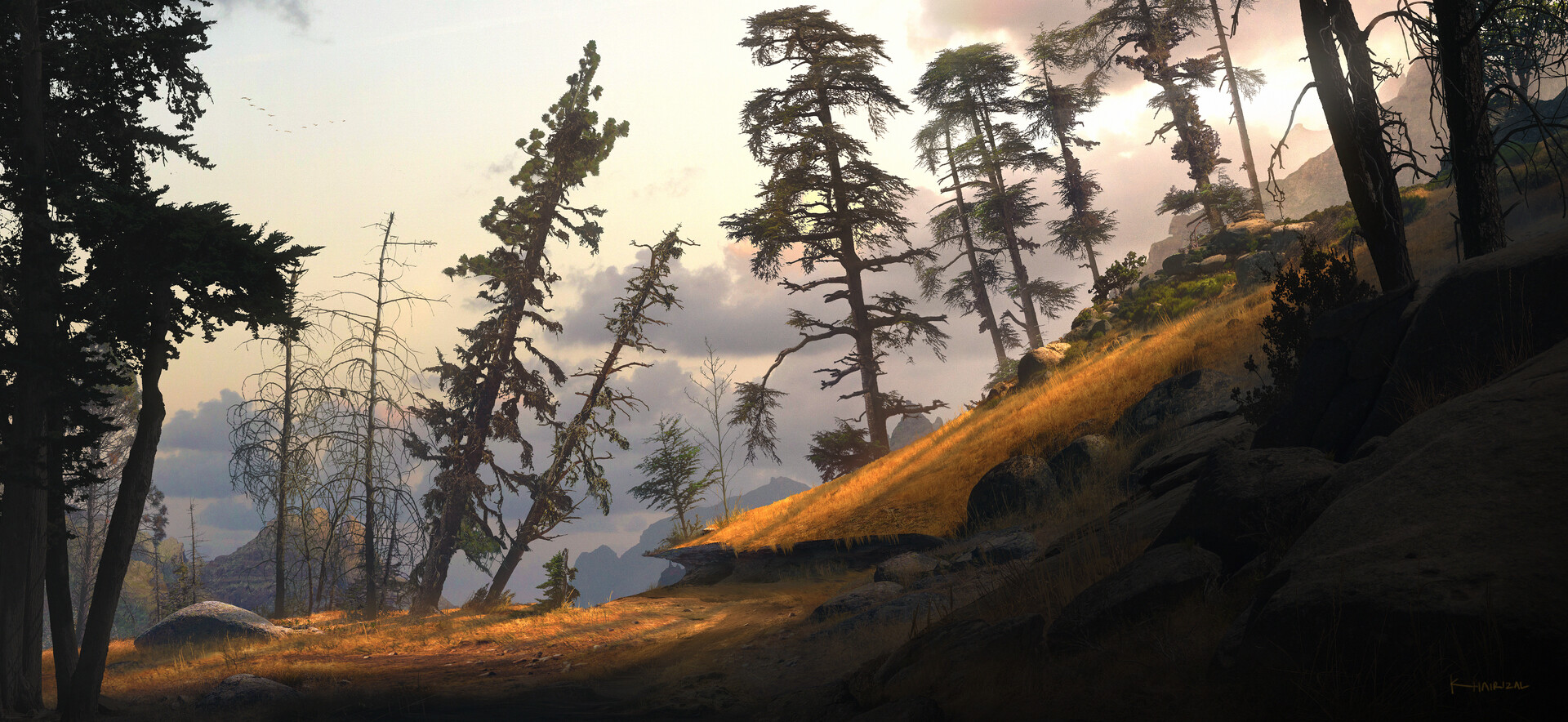 ArtStation - Slanted Trees