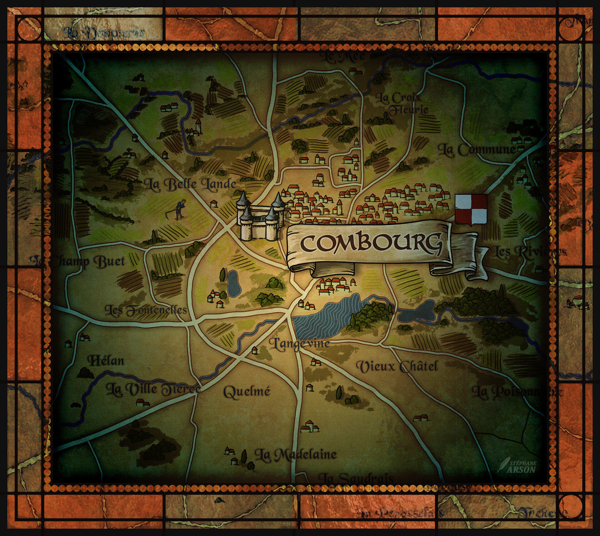 ArtStation - Combourg region map