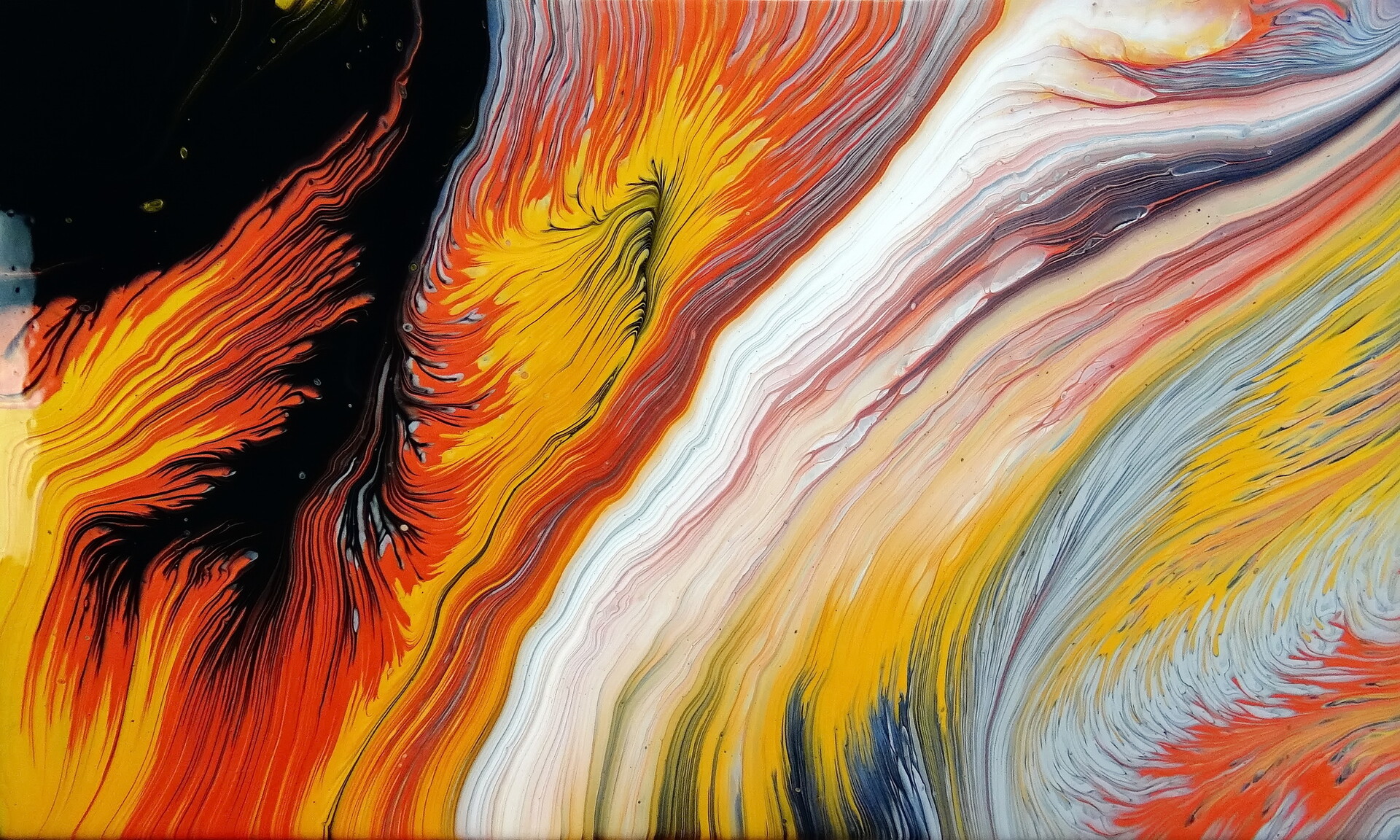 ArtStation - Traveling split cup pour with METALLIC paints ~ Acrylic ...