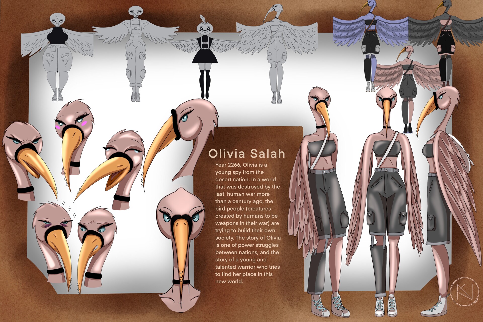 ArtStation - Post-Apocalyptic Bird - Character Sheet