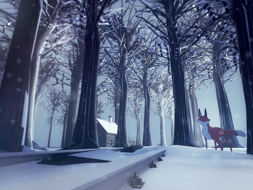ArtStation - low poly forest