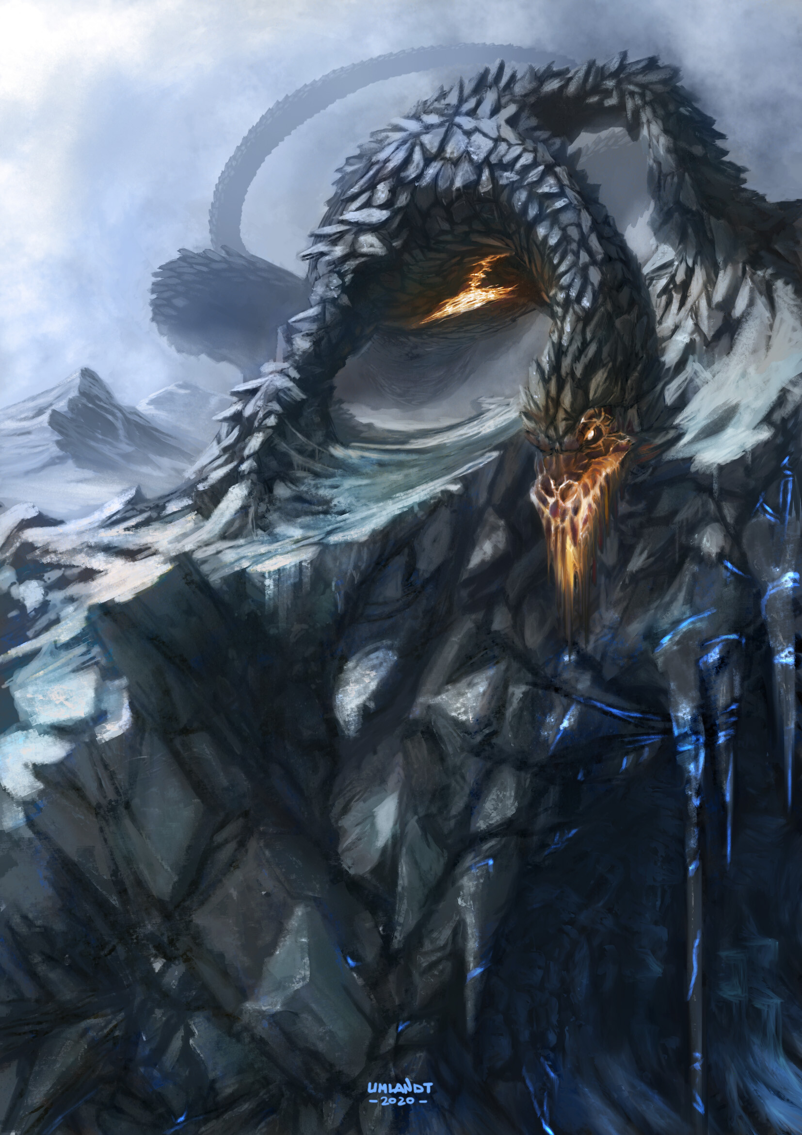 ArtStation - Mountain Dragon